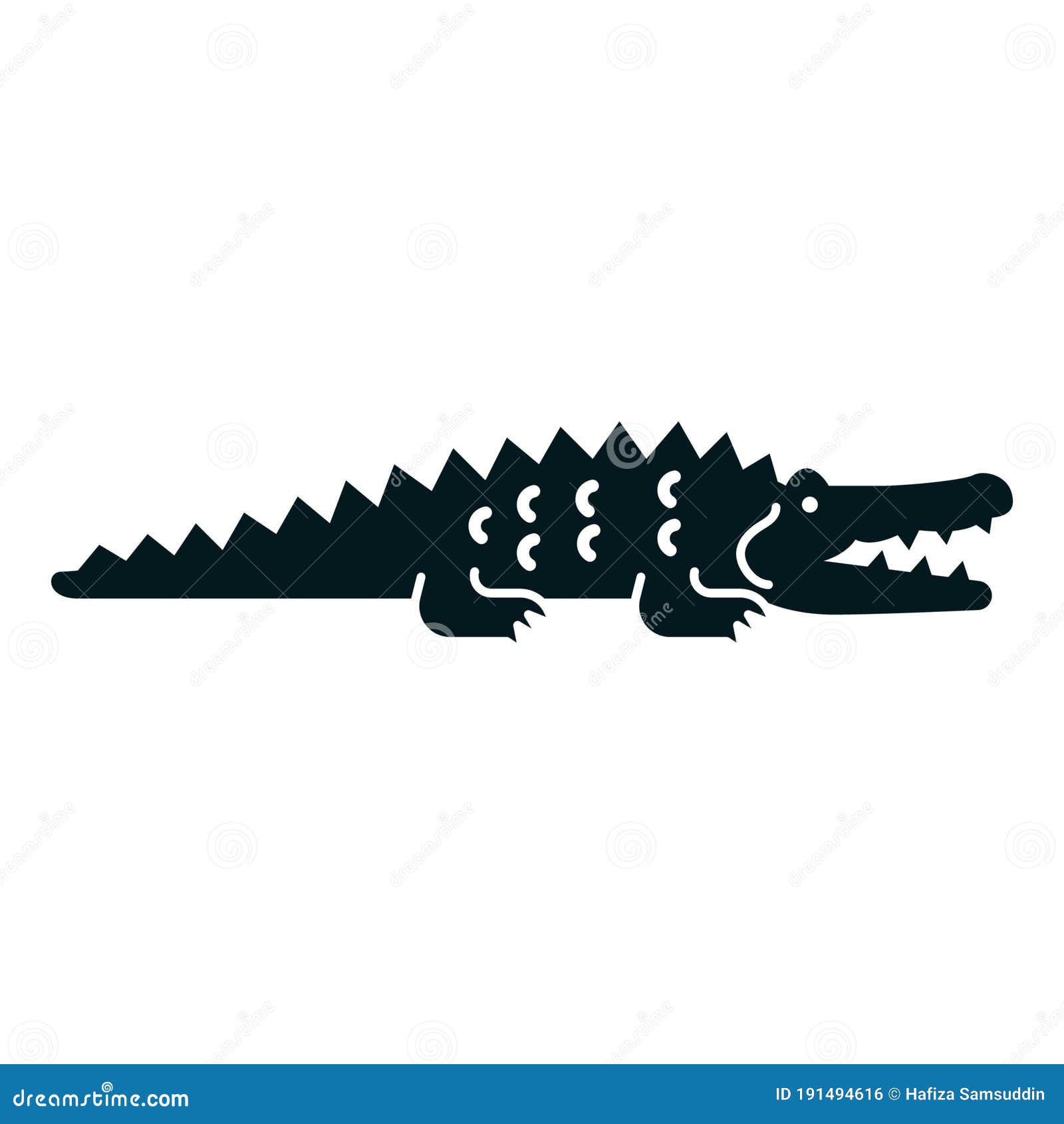 Crocodile Icon. Zoo Animal Flat Design. Symbol Royalty-Free Cartoon ...