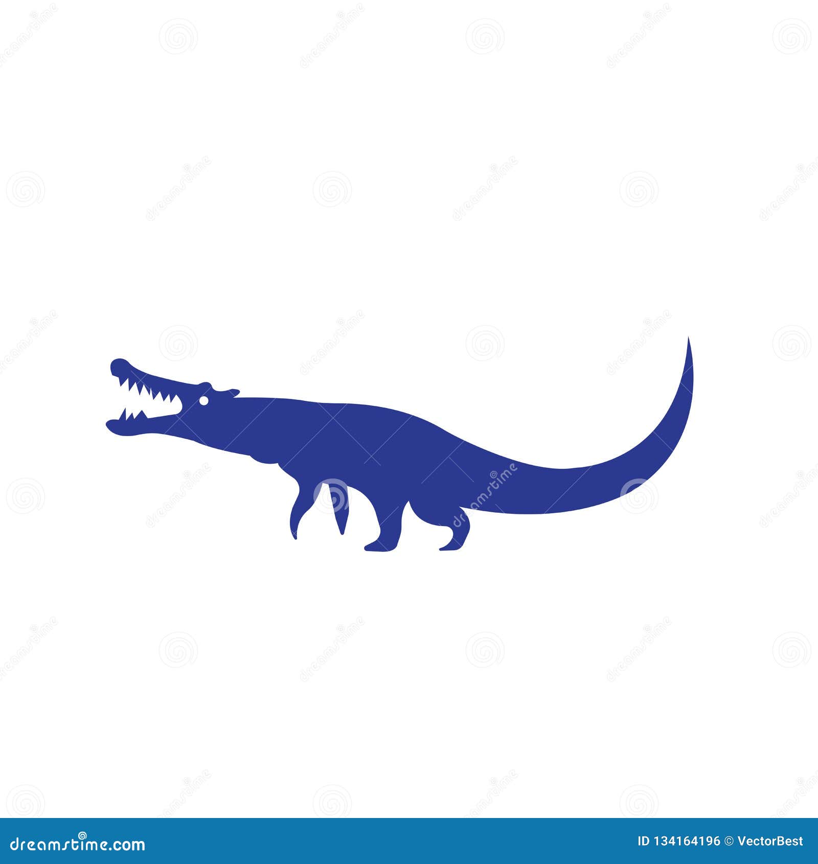 Crocodile Icon Vector Sign and Symbol Isolated on White Background ...