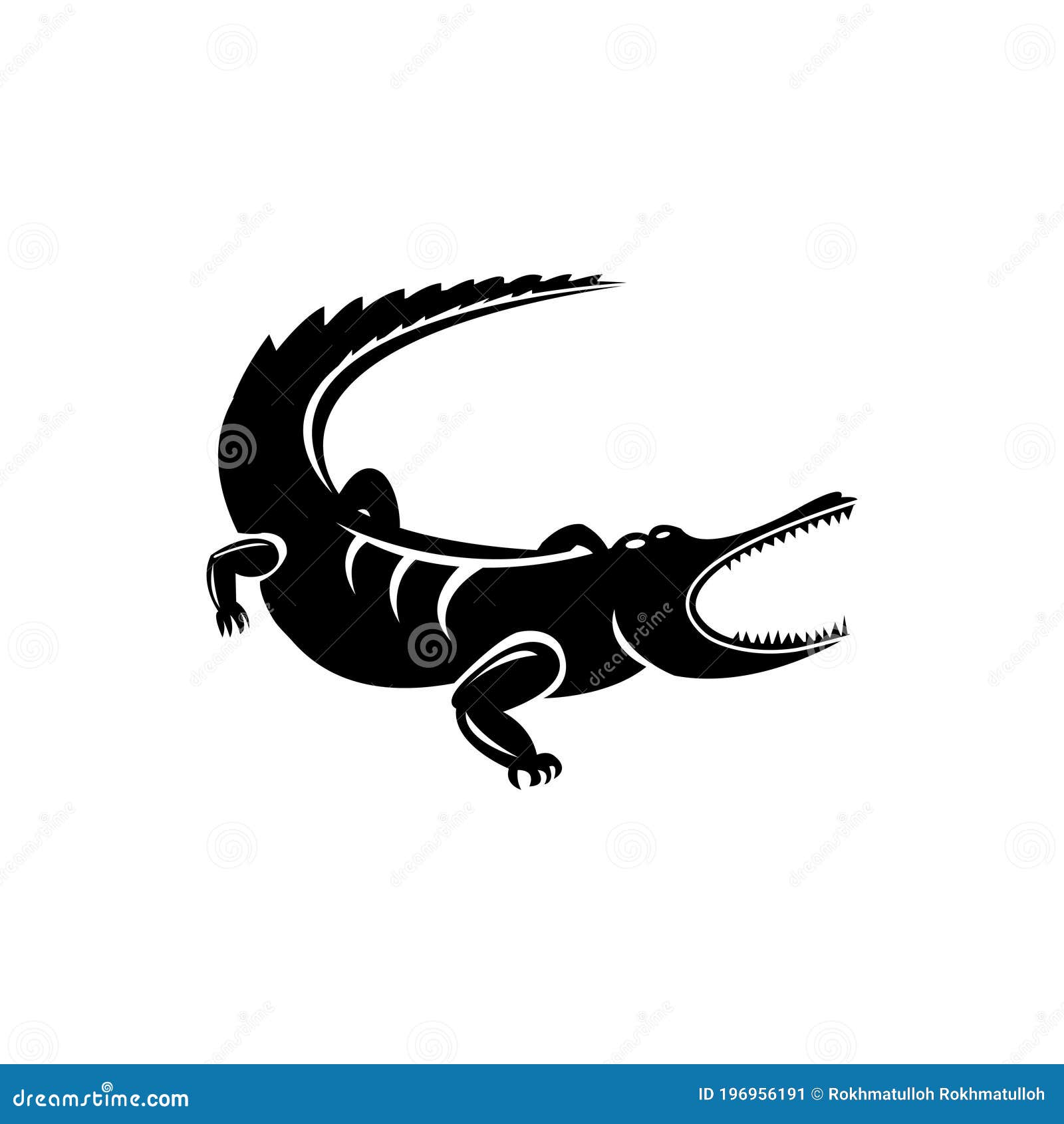 Crocodile Illustration Simple Logo Design Vector Stock Vector ...