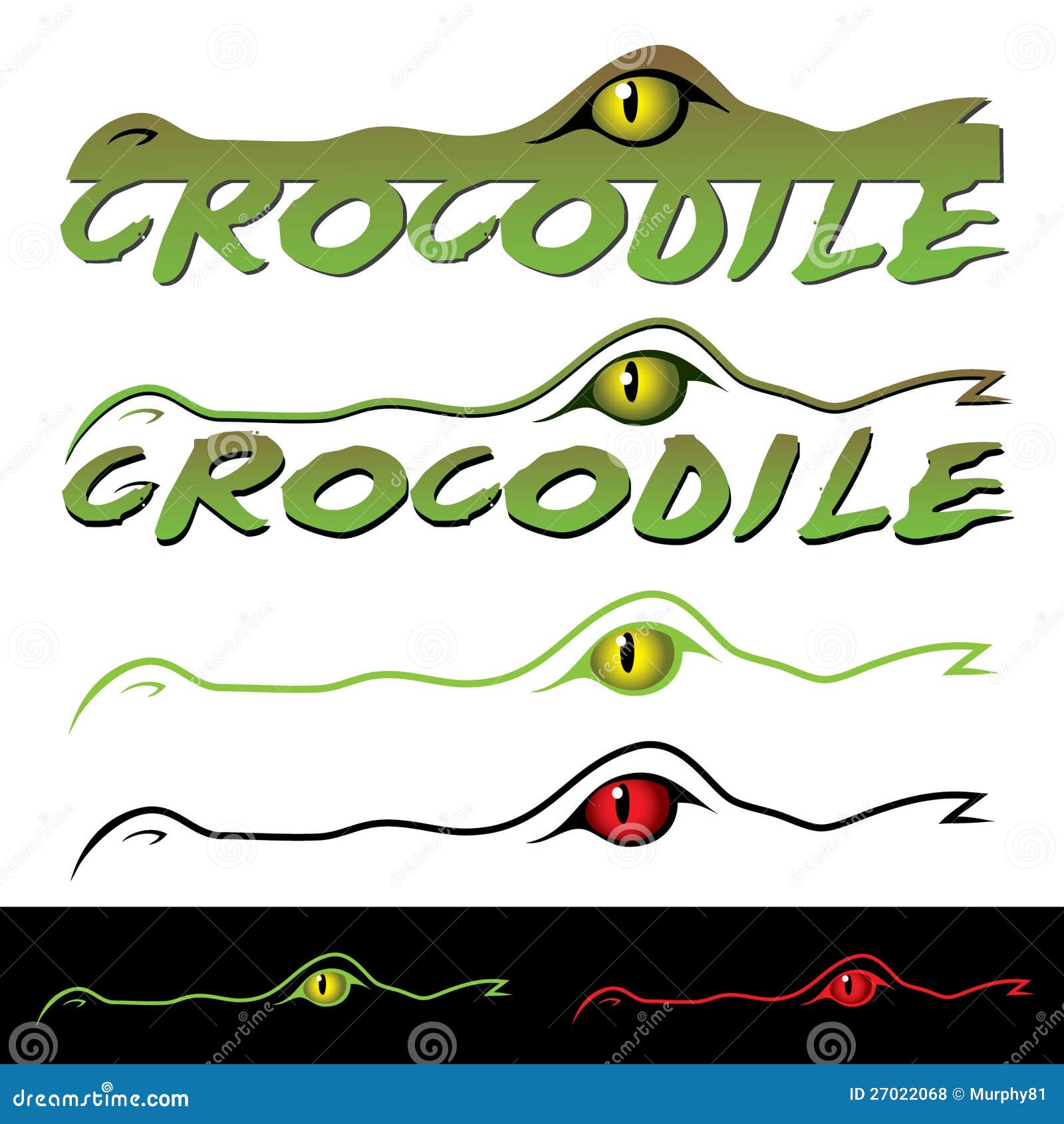 Crocodile label stock vector. Illustration of animal - 27022068