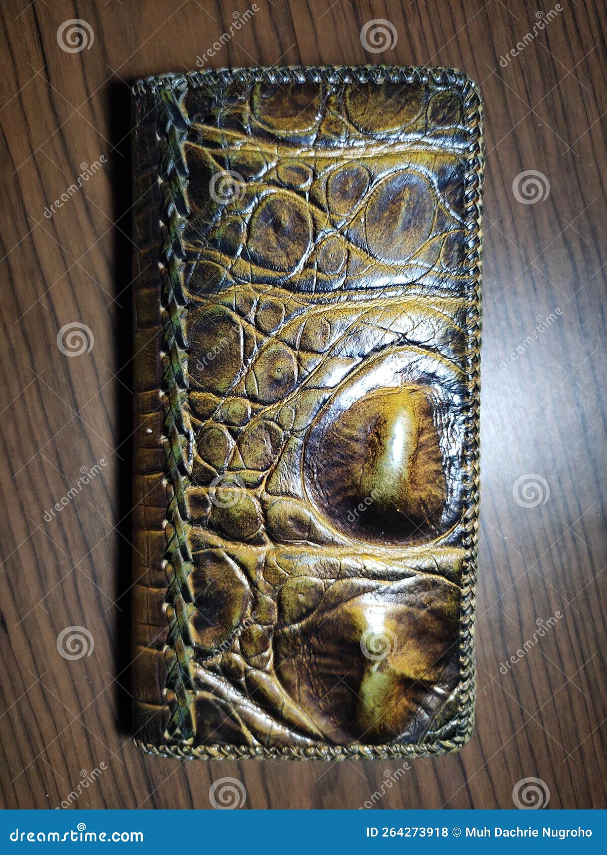 Crocodile leather wallet stock photo. Image of wallet - 264273918