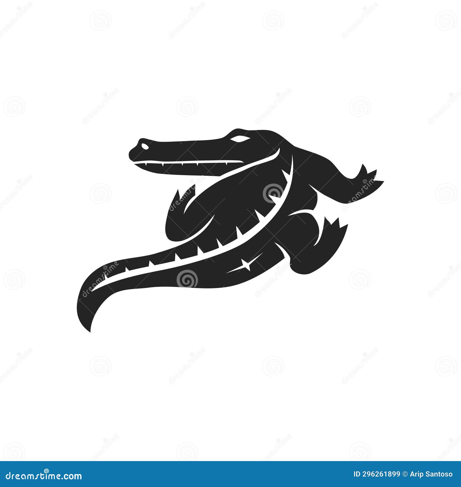 Crocodile Logo Template Isolated. Brand Identity. Icon Abstract Vector ...