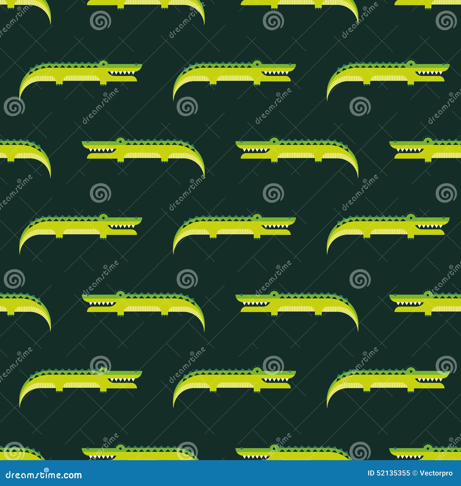 Crocodile pattern stock vector. Illustration of tail - 52135355