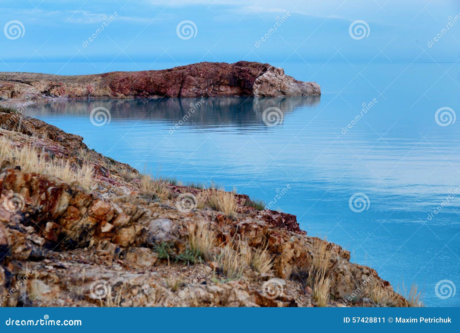 Crocodile Rock on the Lake Balkhash, Kazakhstan Stock Image - Image of ...