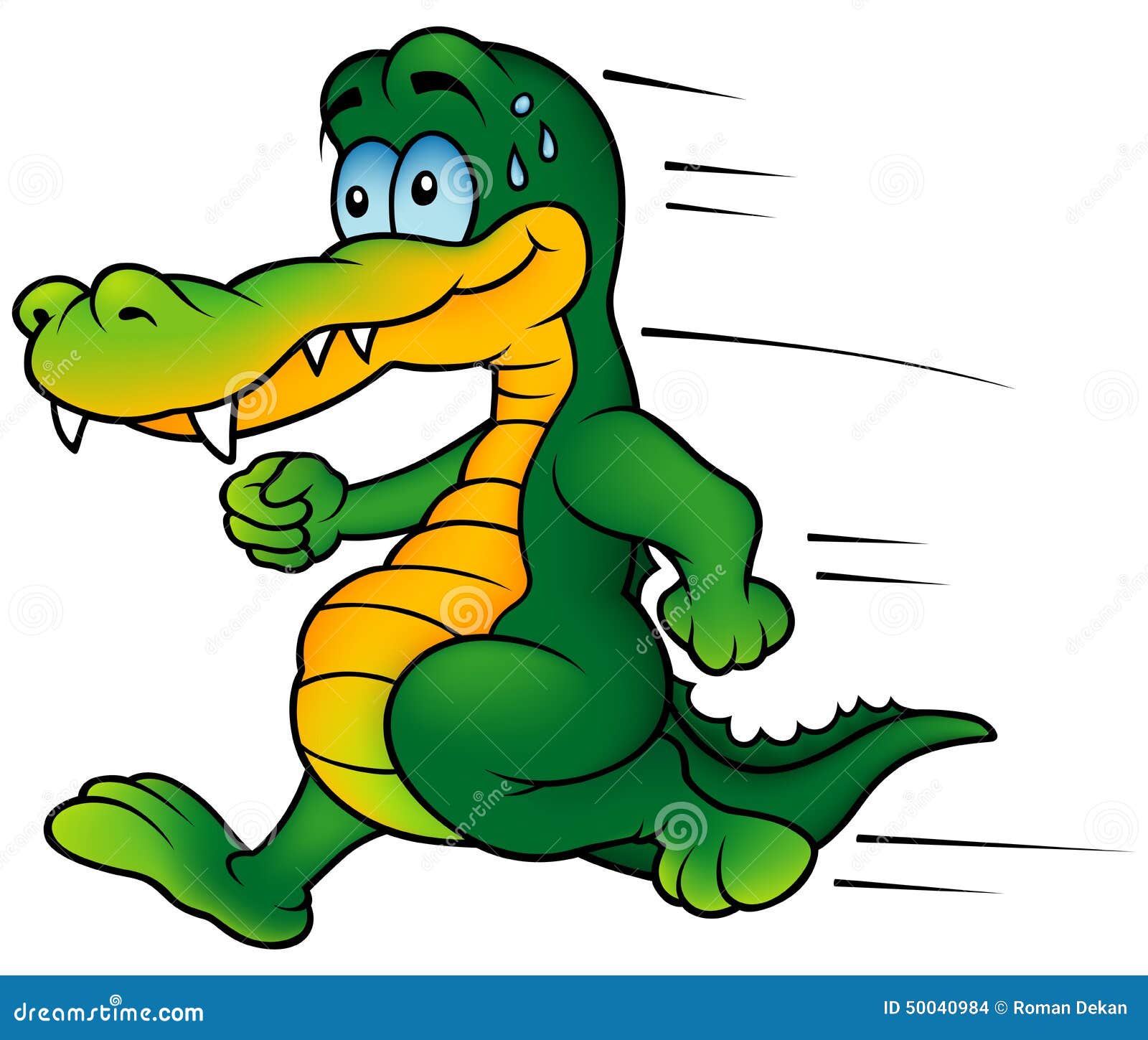 Crocodile Runner stock vector. Illustration of hand, cartoon - 50040984