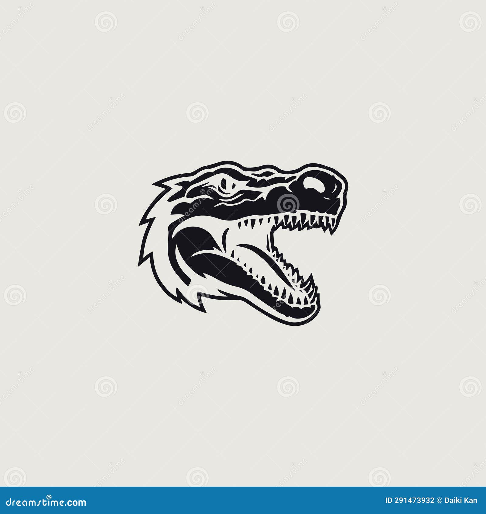 Crocodile Simple and Stylish Logo Vector Image Stock Illustration ...