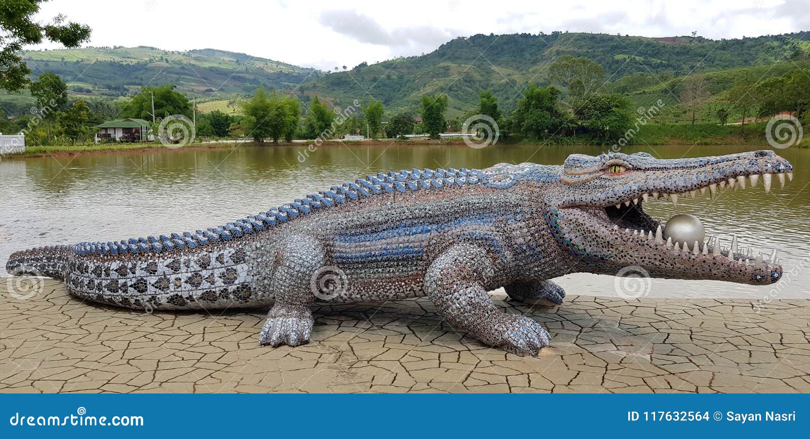 Crocodile building stock photo. Image of statue, building - 117632564
