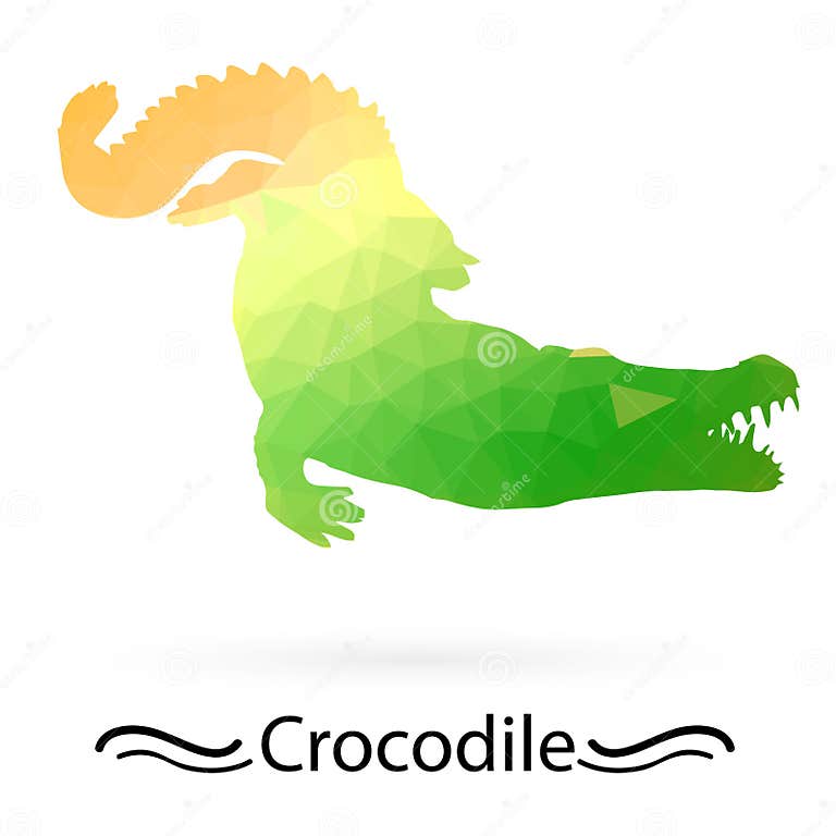 Crocodile Triangles of Different Colors. Vector Stock Vector ...