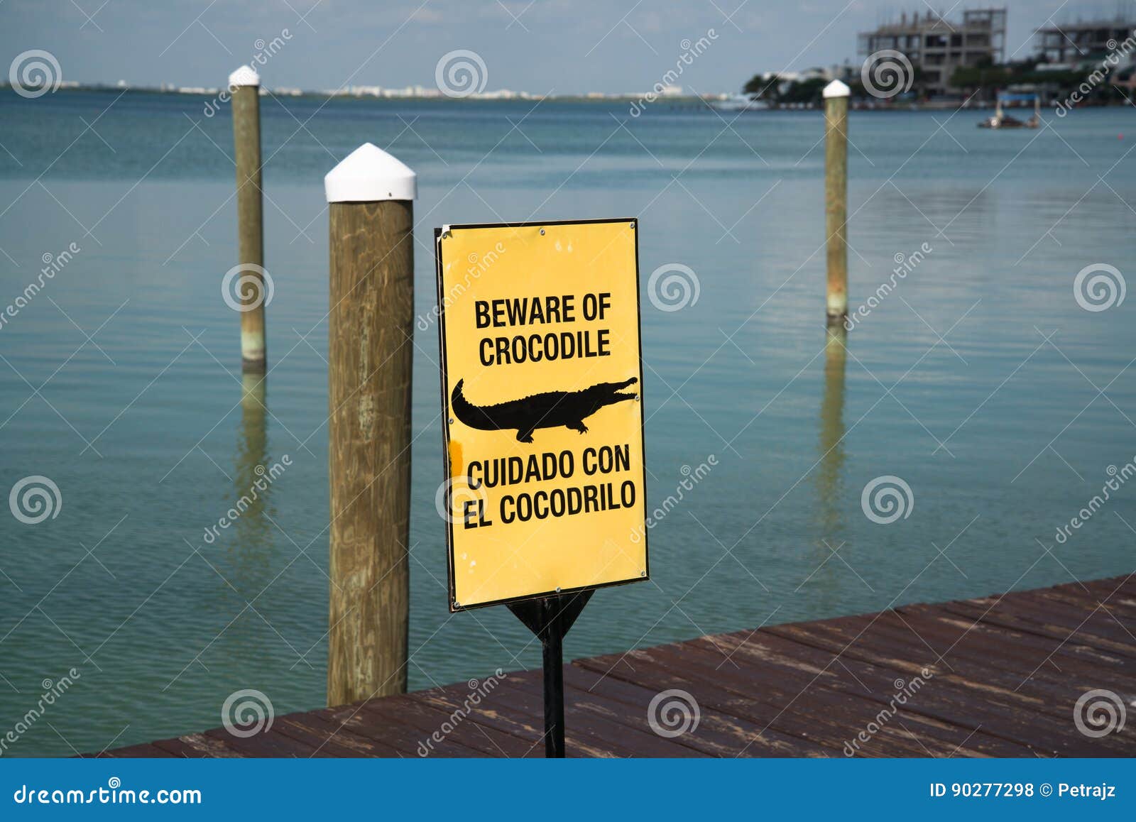 Crocodile Warning Sign Stock Image | CartoonDealer.com #77101891