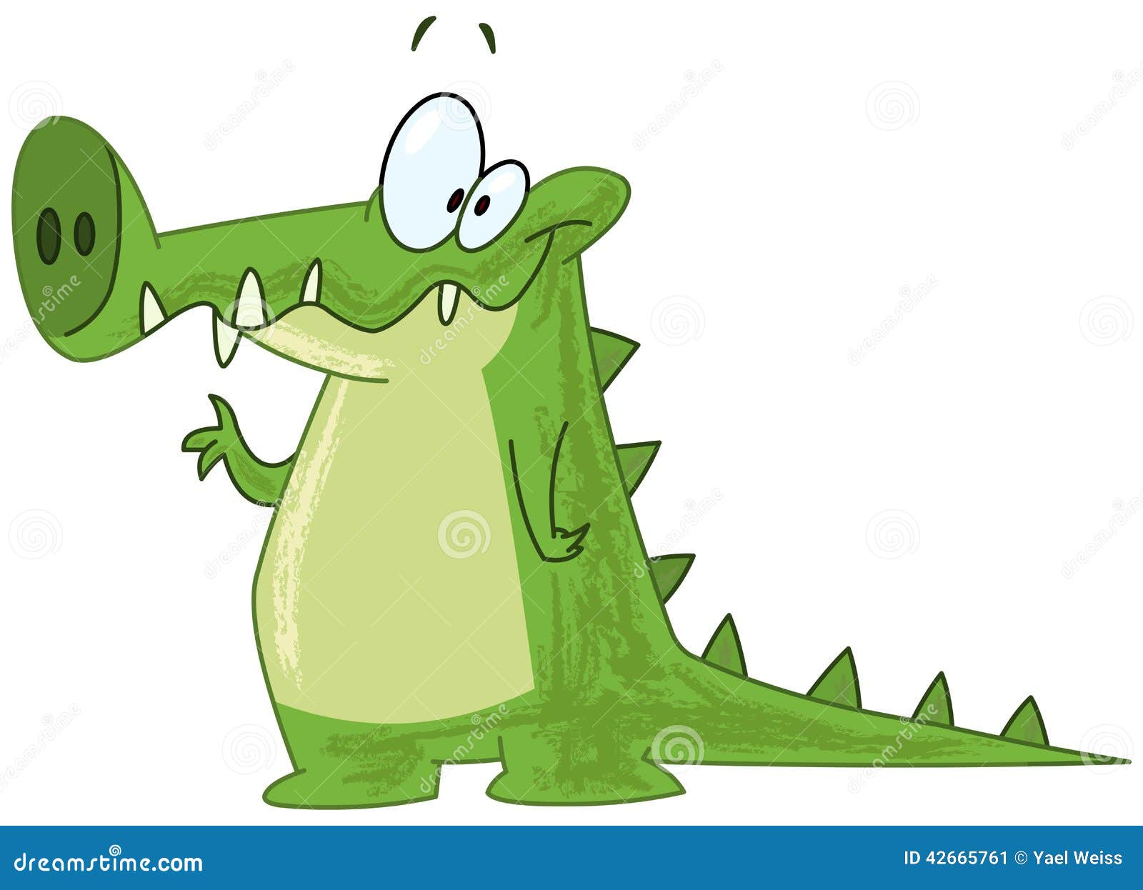 Crocodile waving stock vector. Illustration of animal - 42665761