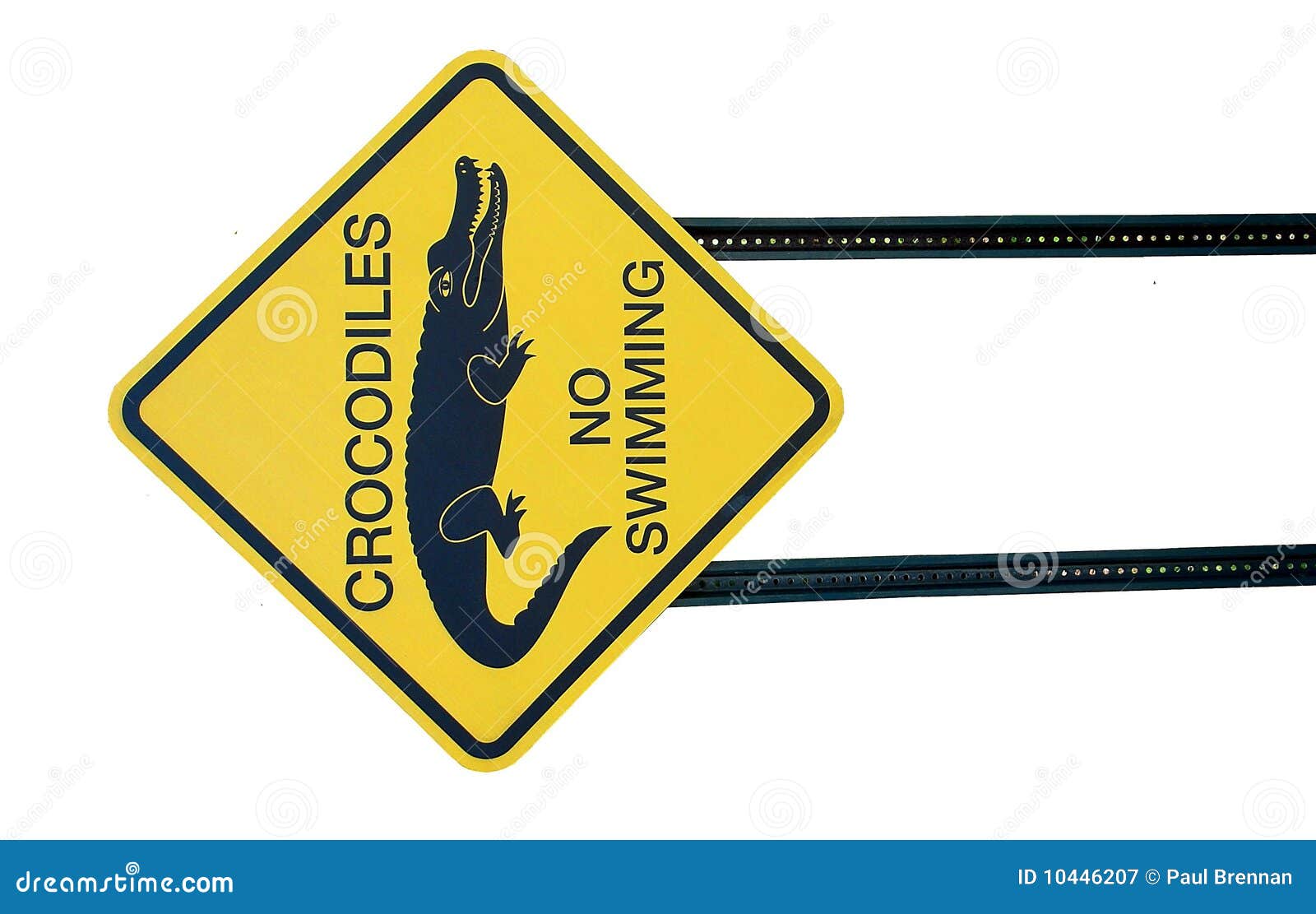 Crocodiles warning sign stock image. Image of single - 10446207