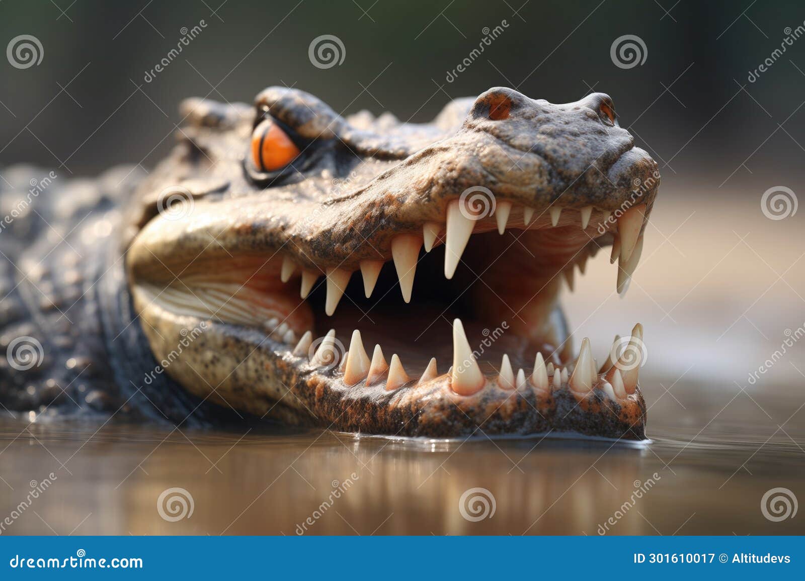 Crocs Powerful Jaw Snap on Riverbank Stock Image - Image of survival ...