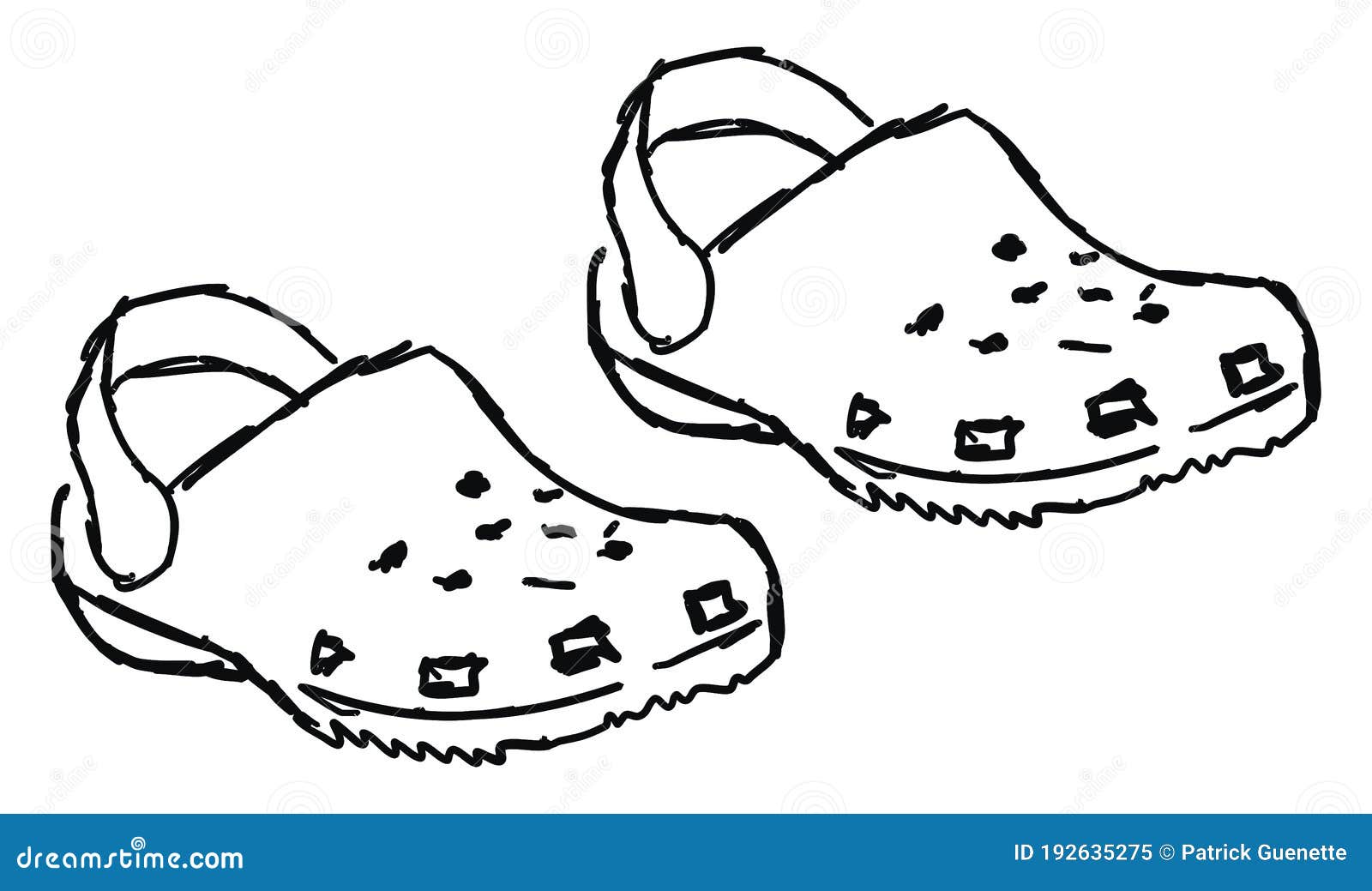 Crocs Sketch, Illustration, Vector | CartoonDealer.com #163337466