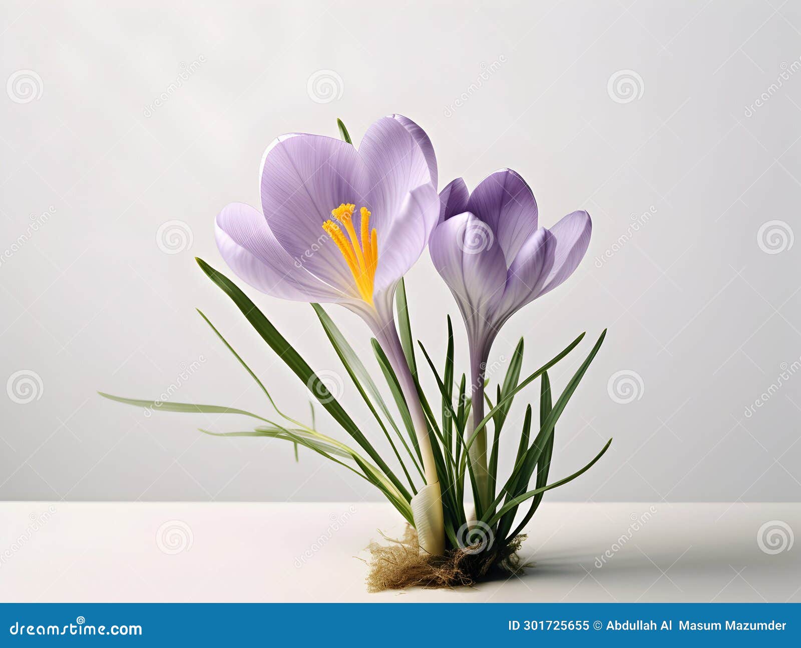 Crocus Flower in Studio Background, Single Crocus Flower, Beautiful ...