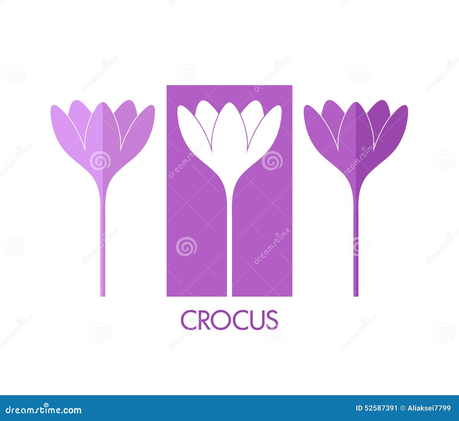 Crocus stock vector. Illustration of icon, saffron, sign - 52587391