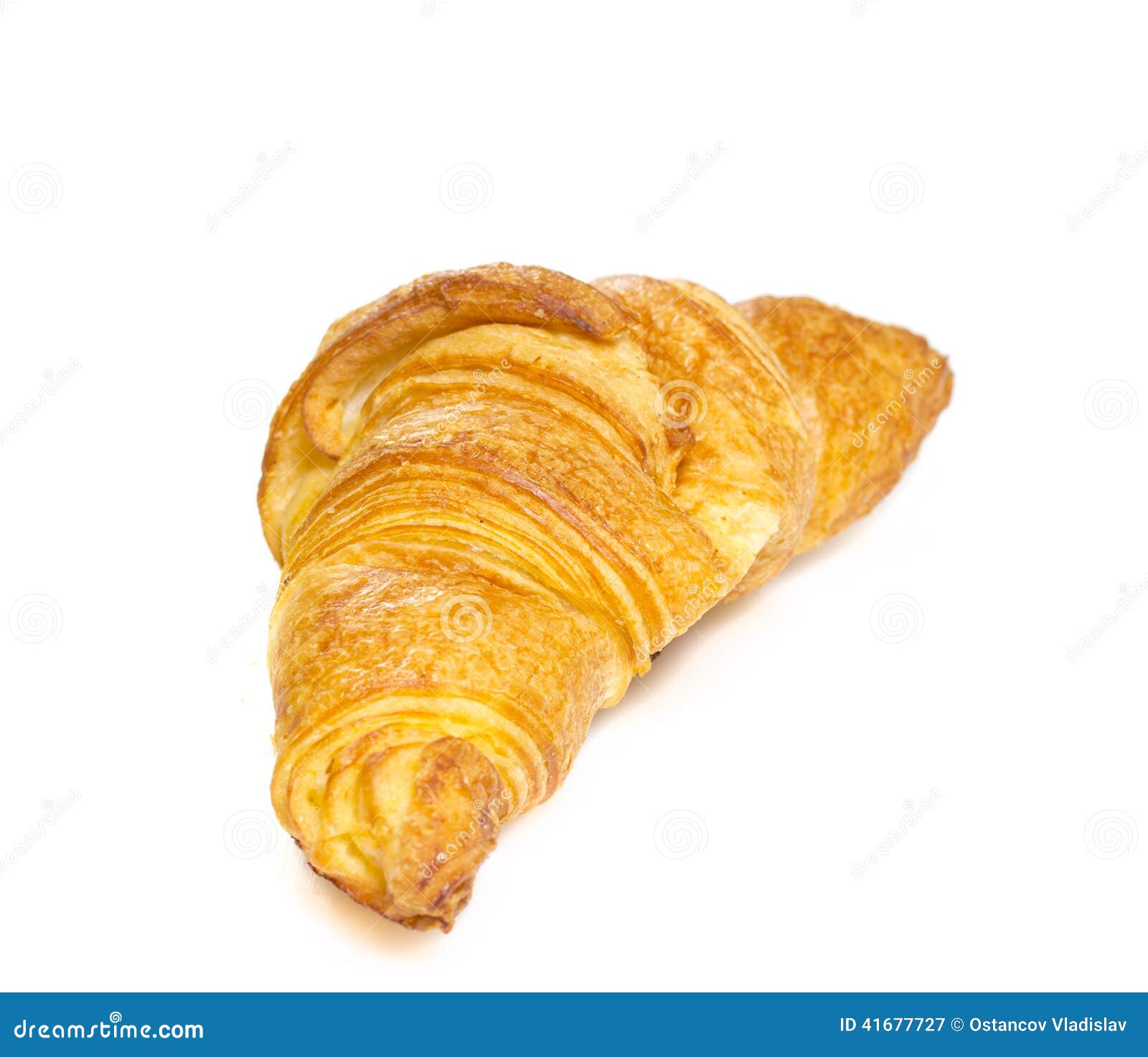 Croisant Isolated on White Bakground Stock Image - Image of butter ...