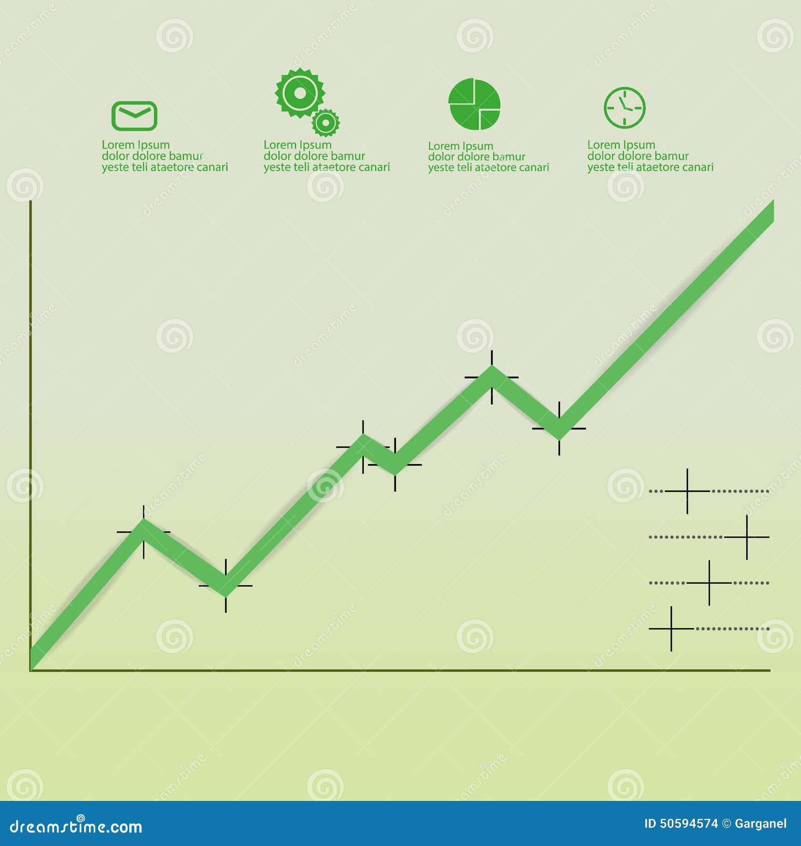 Croissance Graphique De Graphique D'infos Simples Illustration Stock ...
