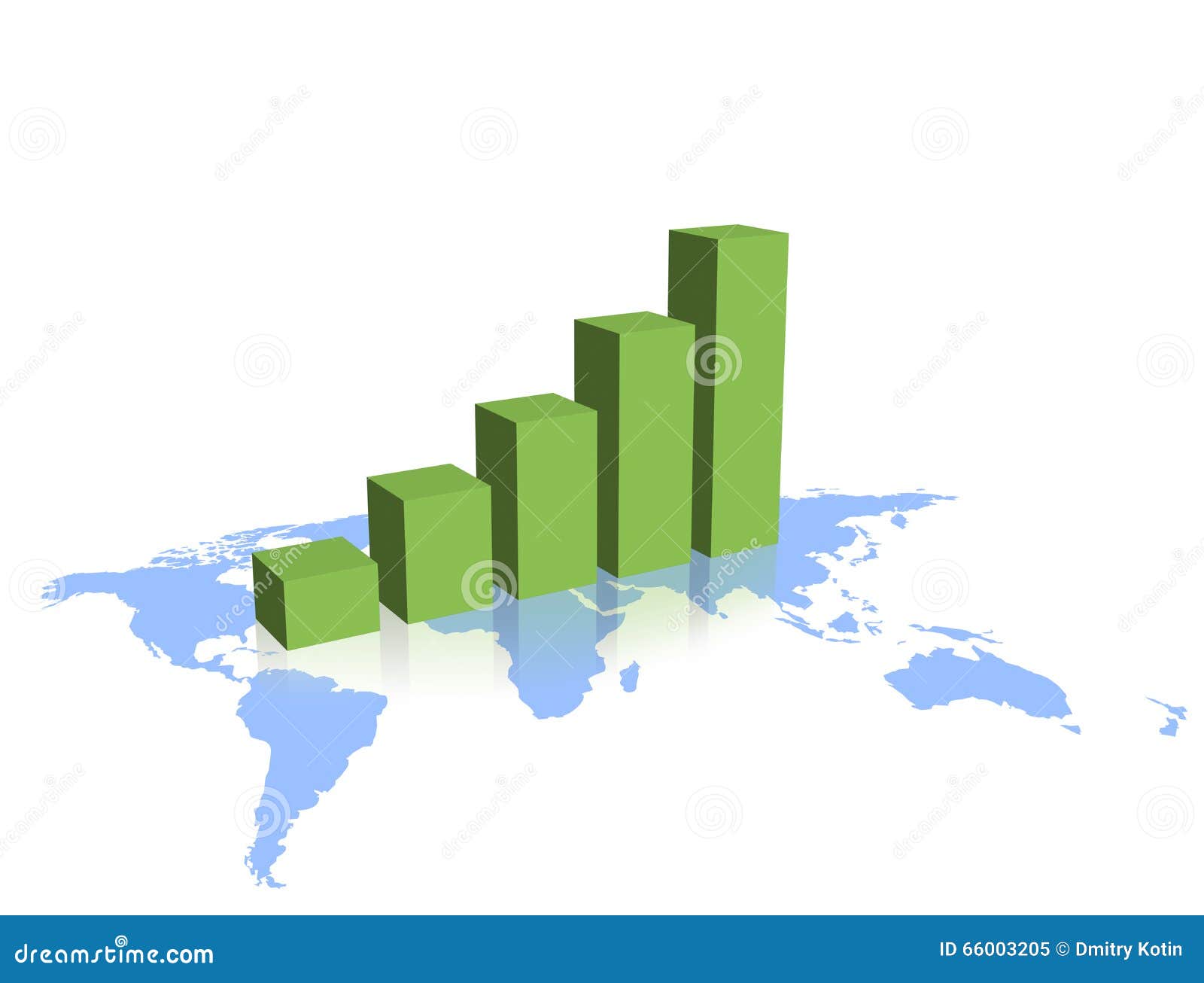 Croissance Verte De Graphique Sur La Carte Bleue Illustration Stock ...
