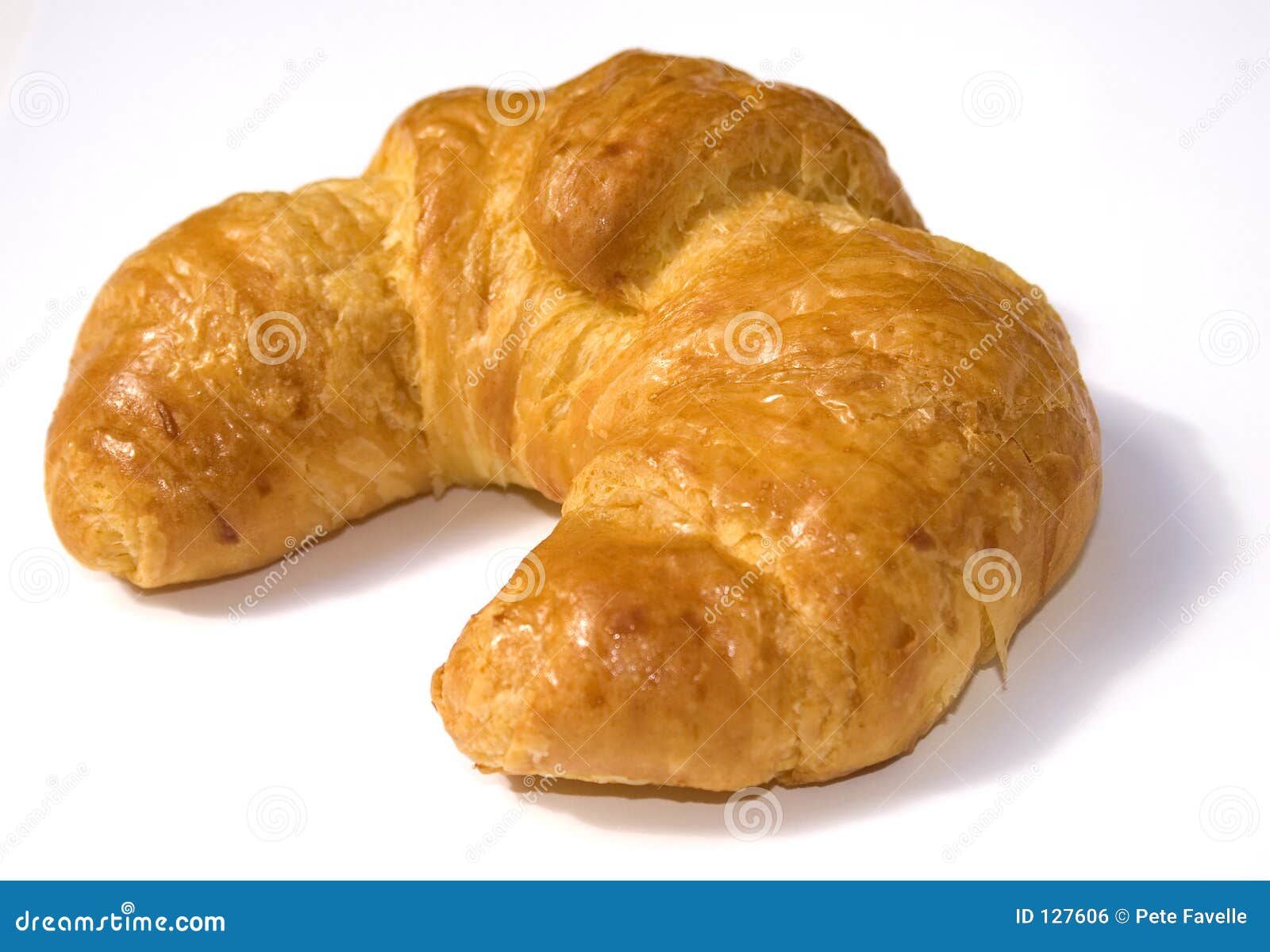 A freshly baked croissant stock photo. Image of flaky, tasty - 127606