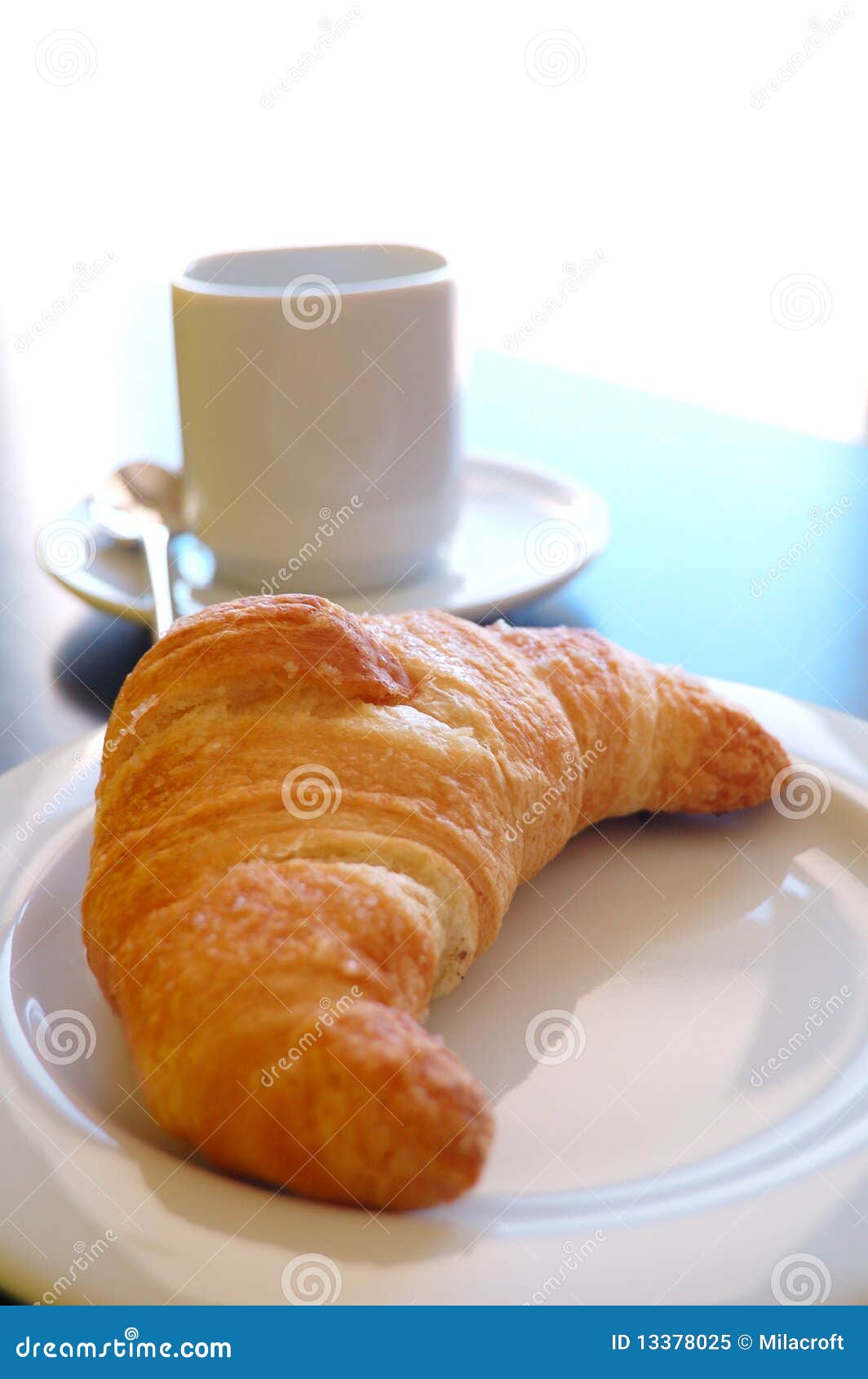 Croissant stock image. Image of milk, french, breakfast - 13378025