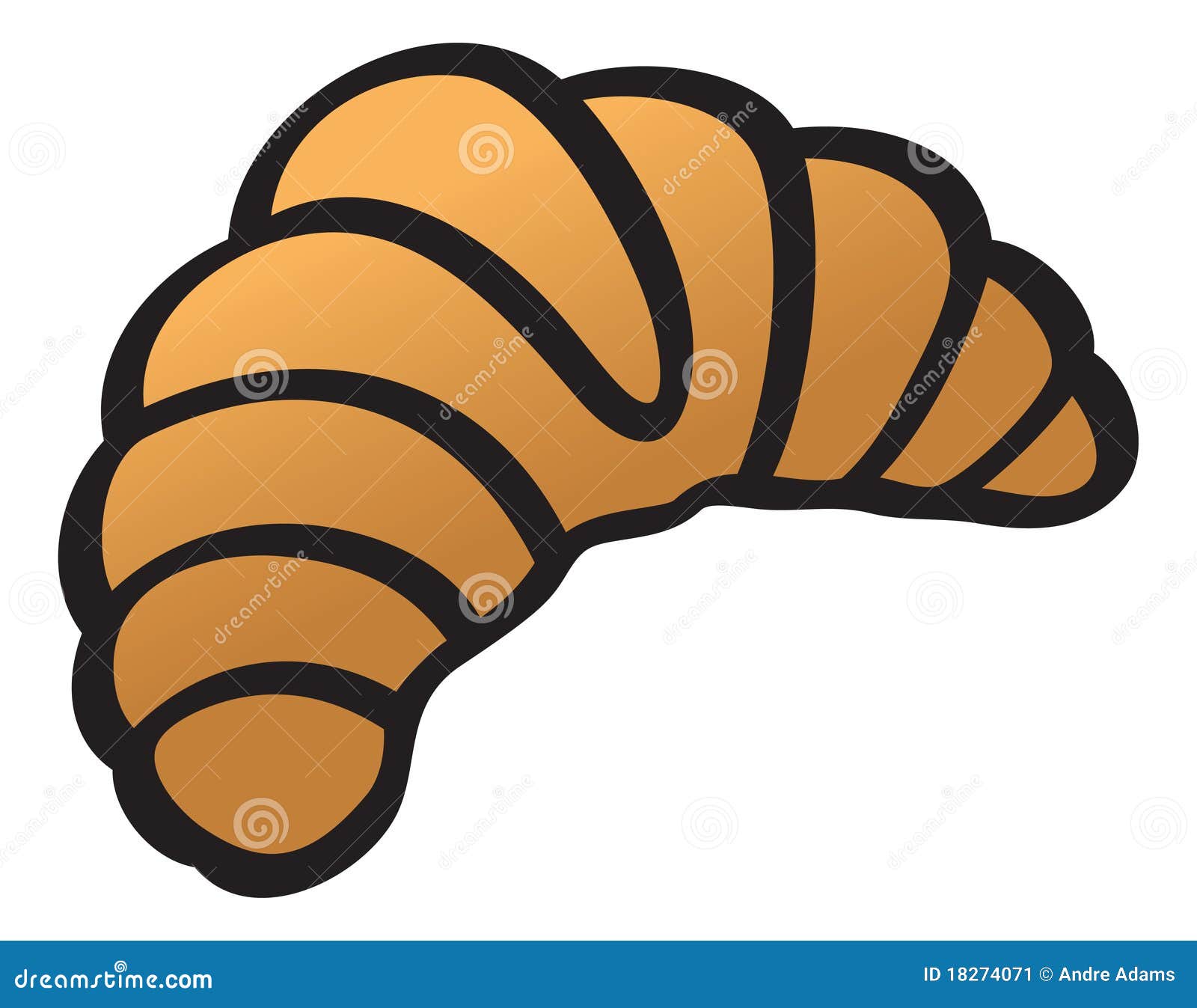 Croissant stock vector. Illustration of restaurant, dough - 18274071