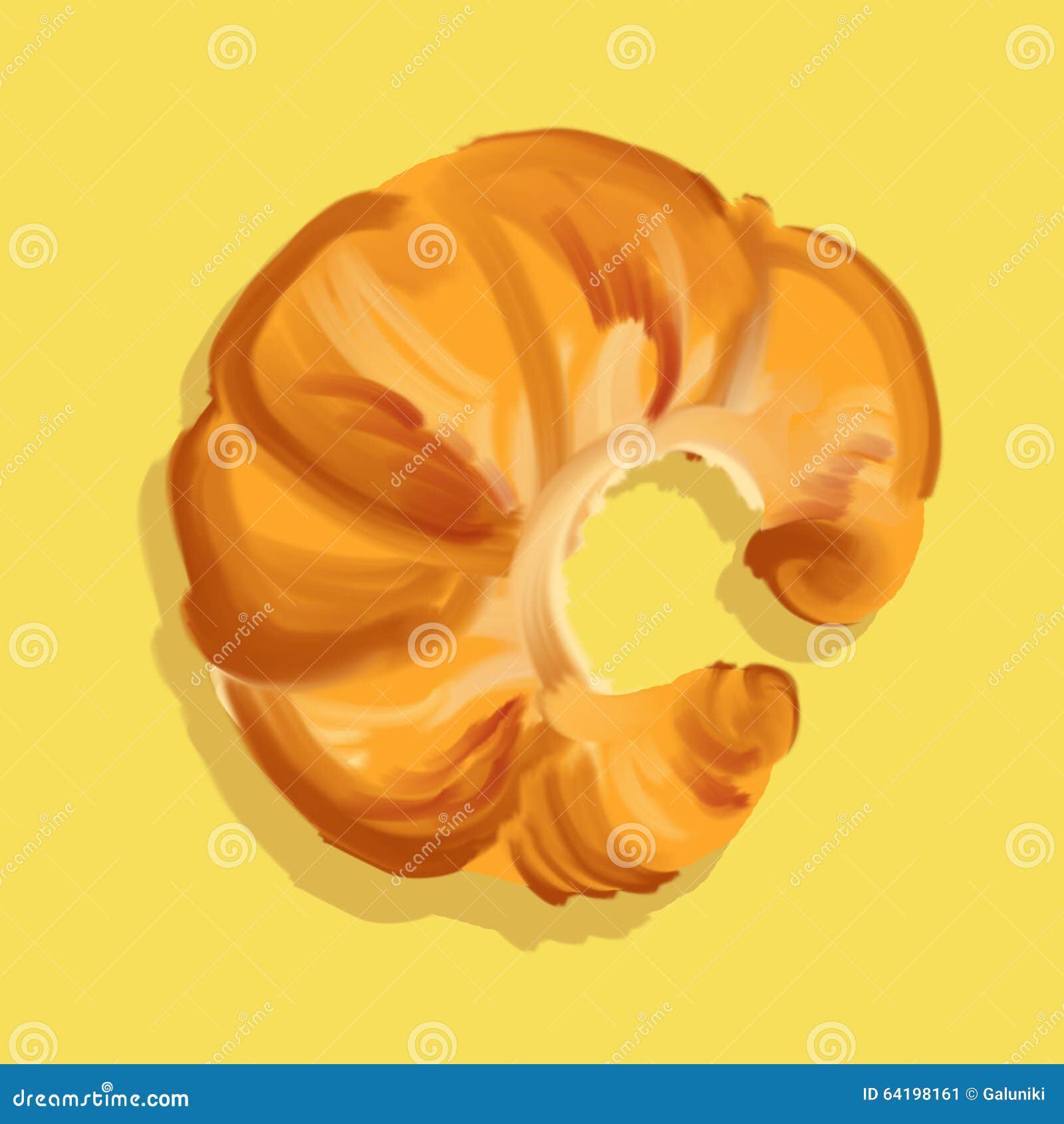 Croissant illustration stock. Illustration du facile - 64198161