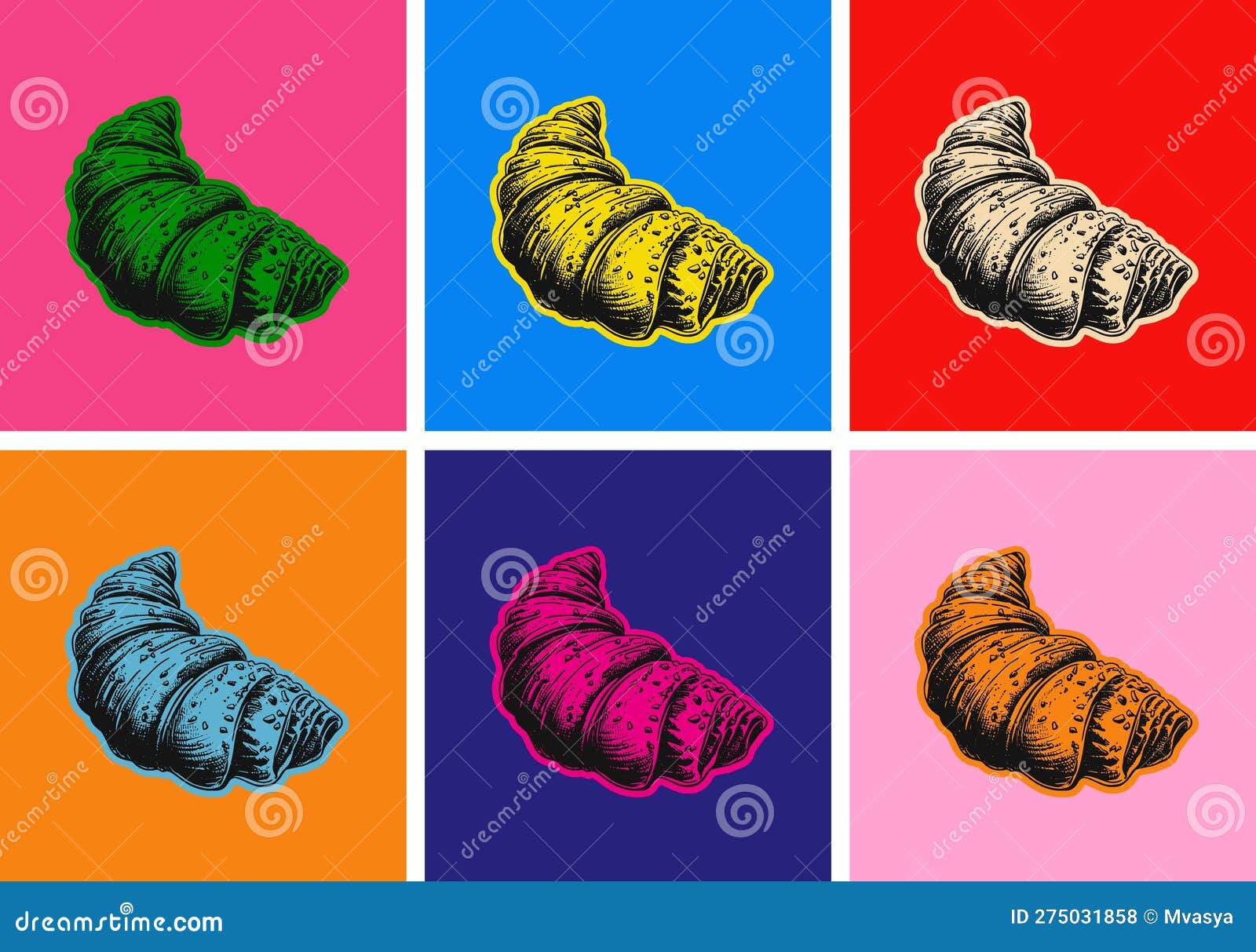 Croissant, Bakery Color Liquid Bacdge Icon. Simple Color Vector Of ...