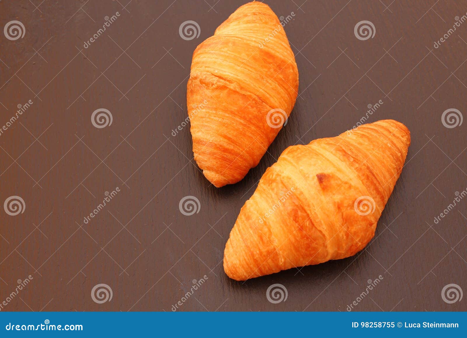Croissant on Black Background Stock Image - Image of sweet, decoration ...