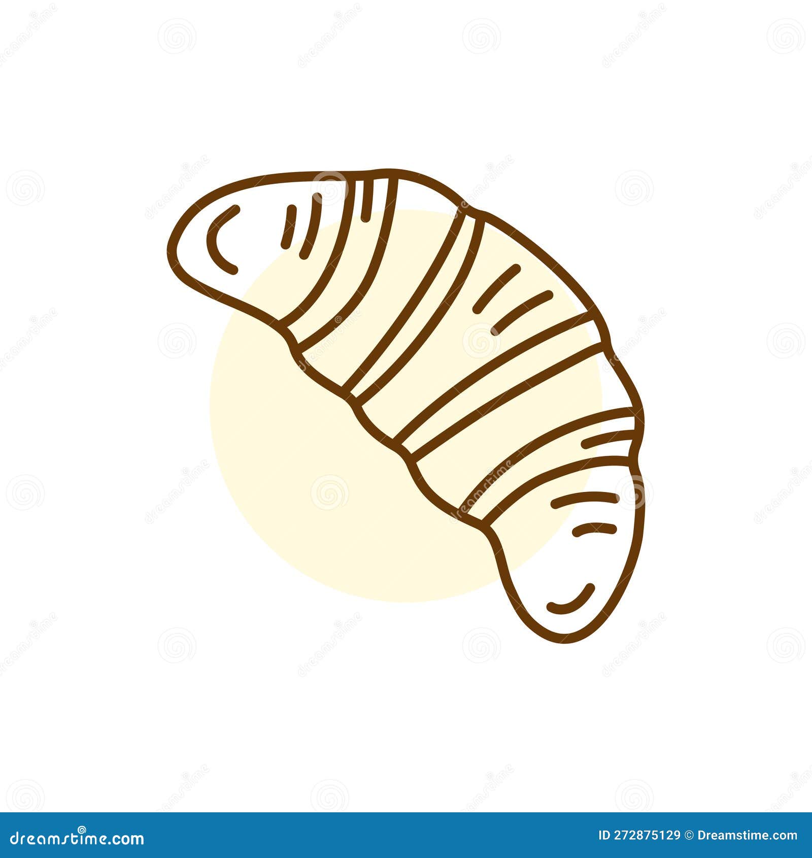 Croissant Black Line Icon. Bakery Stock Vector - Illustration of grain ...