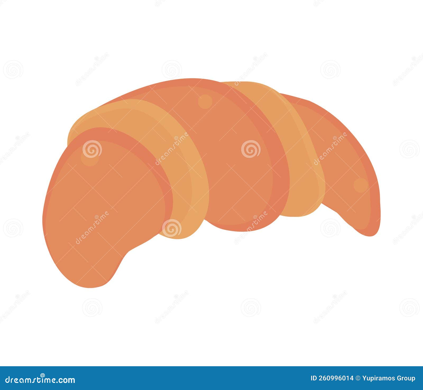 Croissant bread icon stock vector. Illustration of natural - 260996014