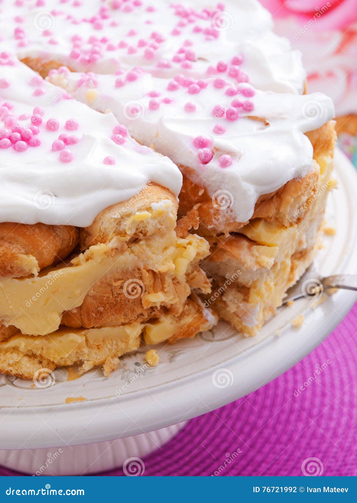 Croissant cake stock photo. Image of cake, gourmet, bake - 76721992