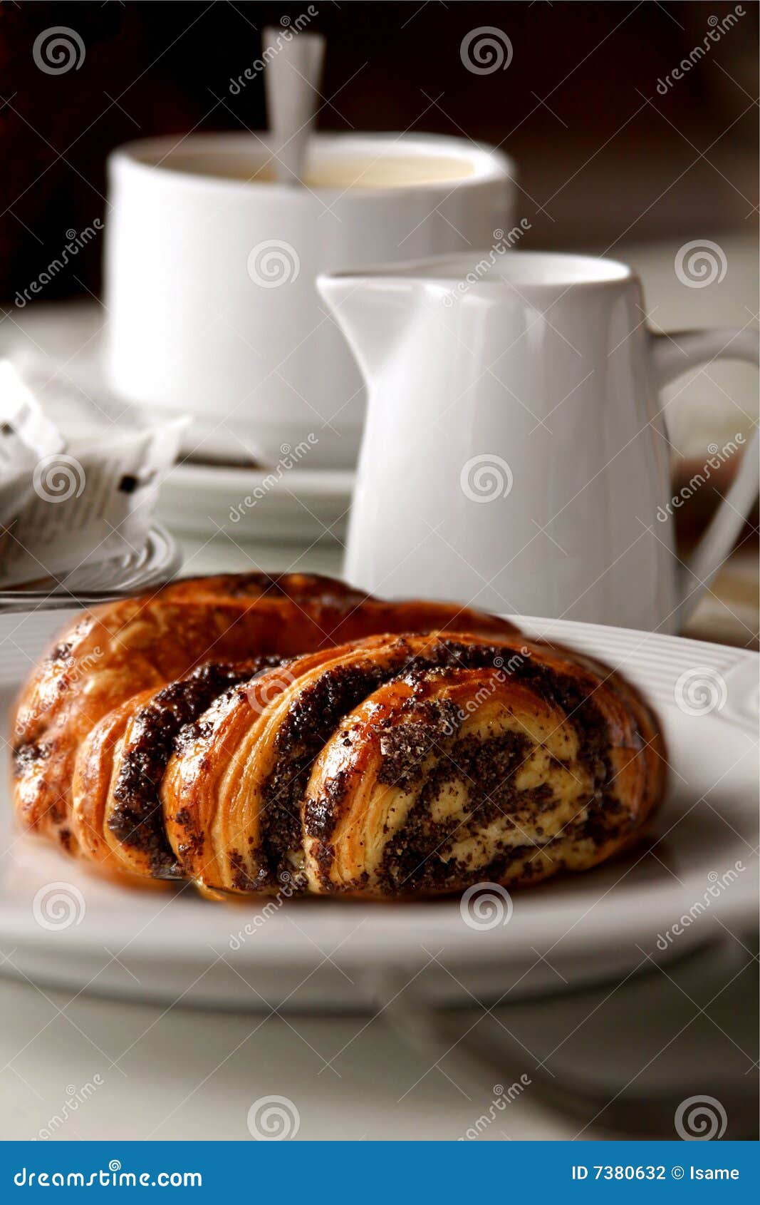 Croissant, cup of coffee stock photo. Image of drink, buffet - 7380632