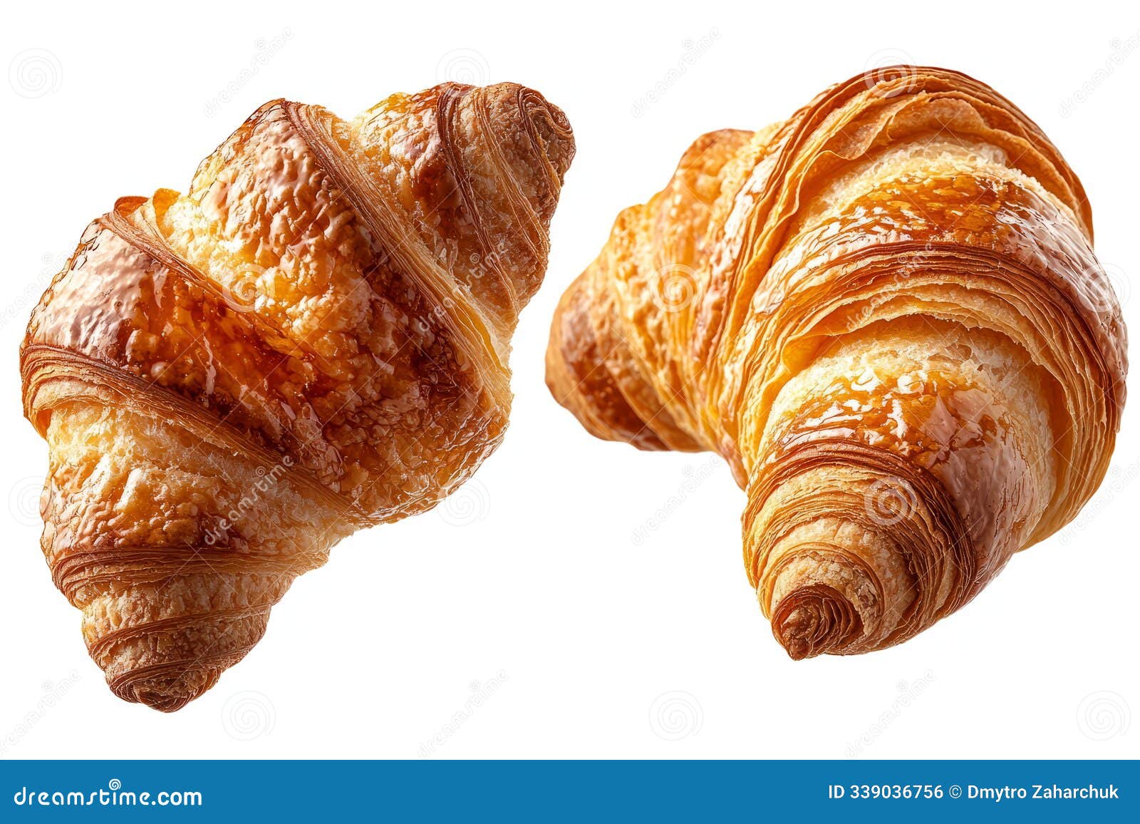 Croissant Falling at Different Angles, Creating a Sense of Movement and ...