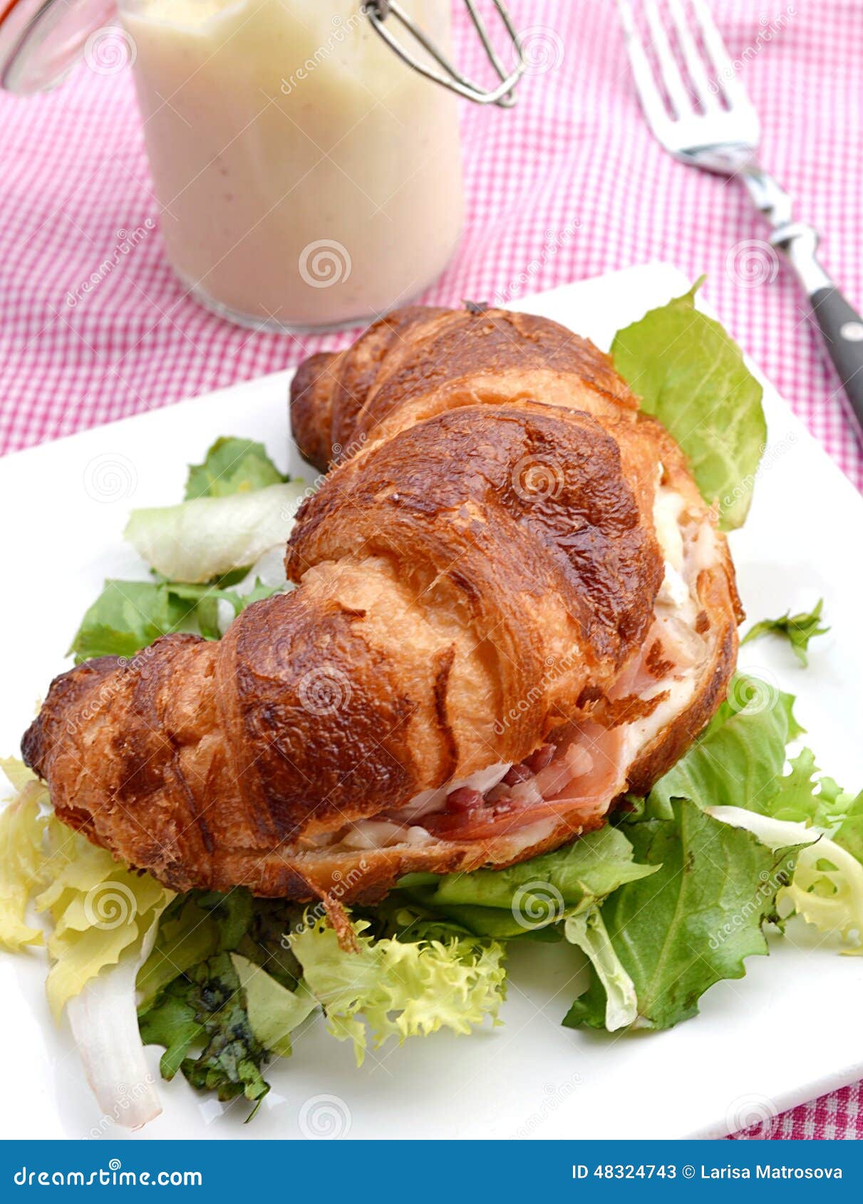 Croissant Ham Cheese Bechamel Stock Photos - Free & Royalty-Free Stock ...