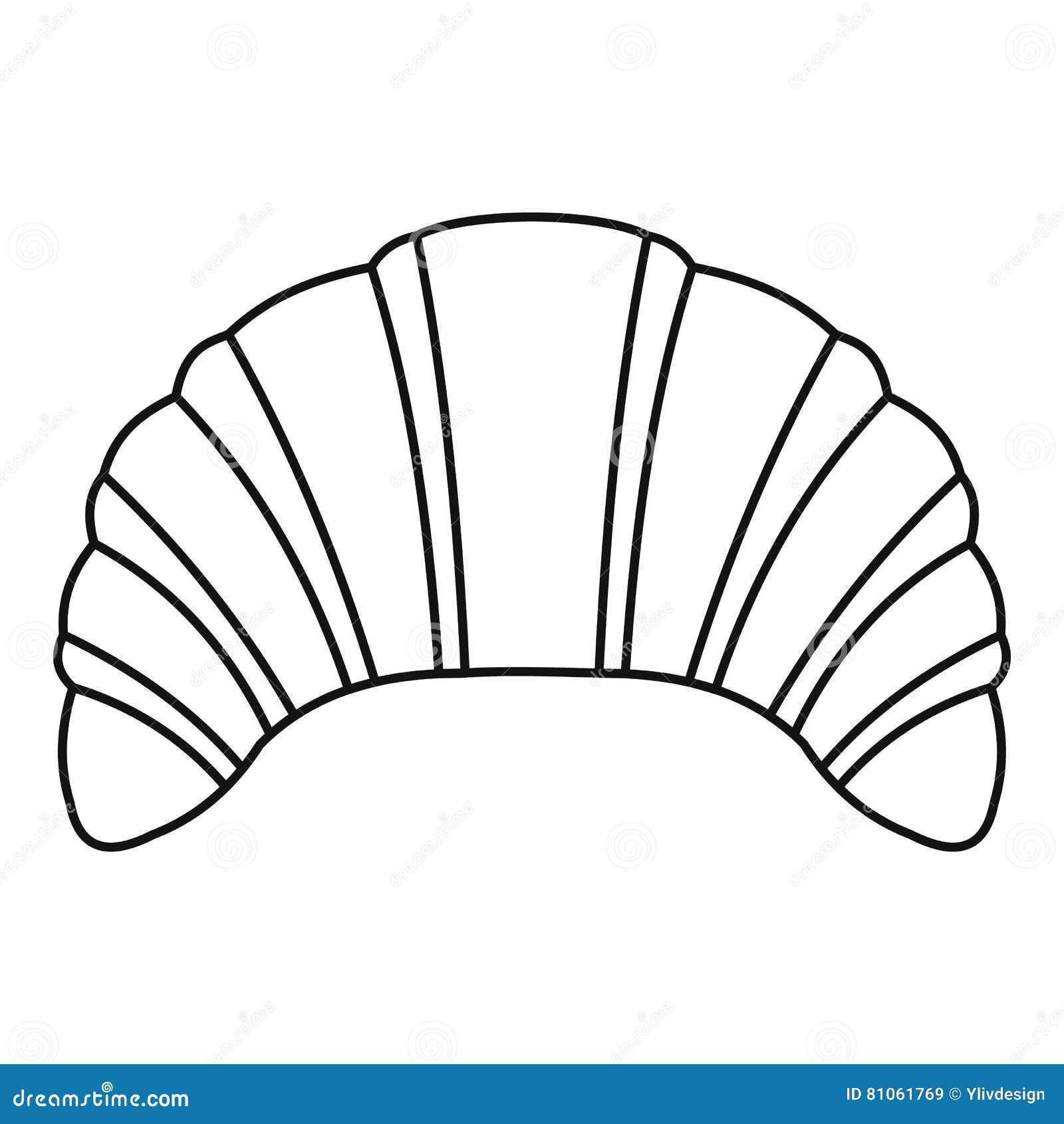 Croissant Icon, Outline Style Stock Vector - Illustration of cereal ...