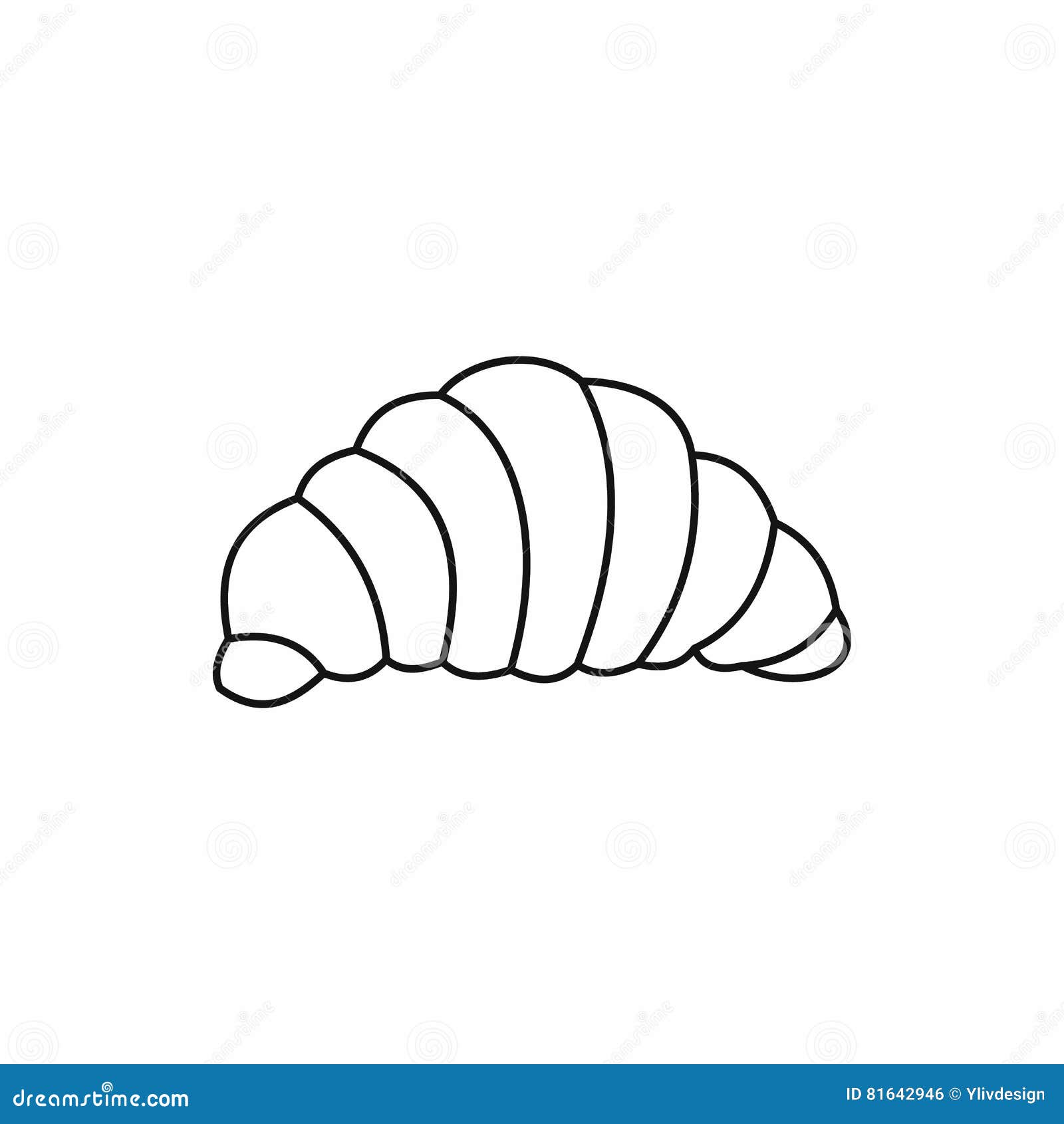 Croissant Icon, Outline Style Stock Vector - Illustration of french ...