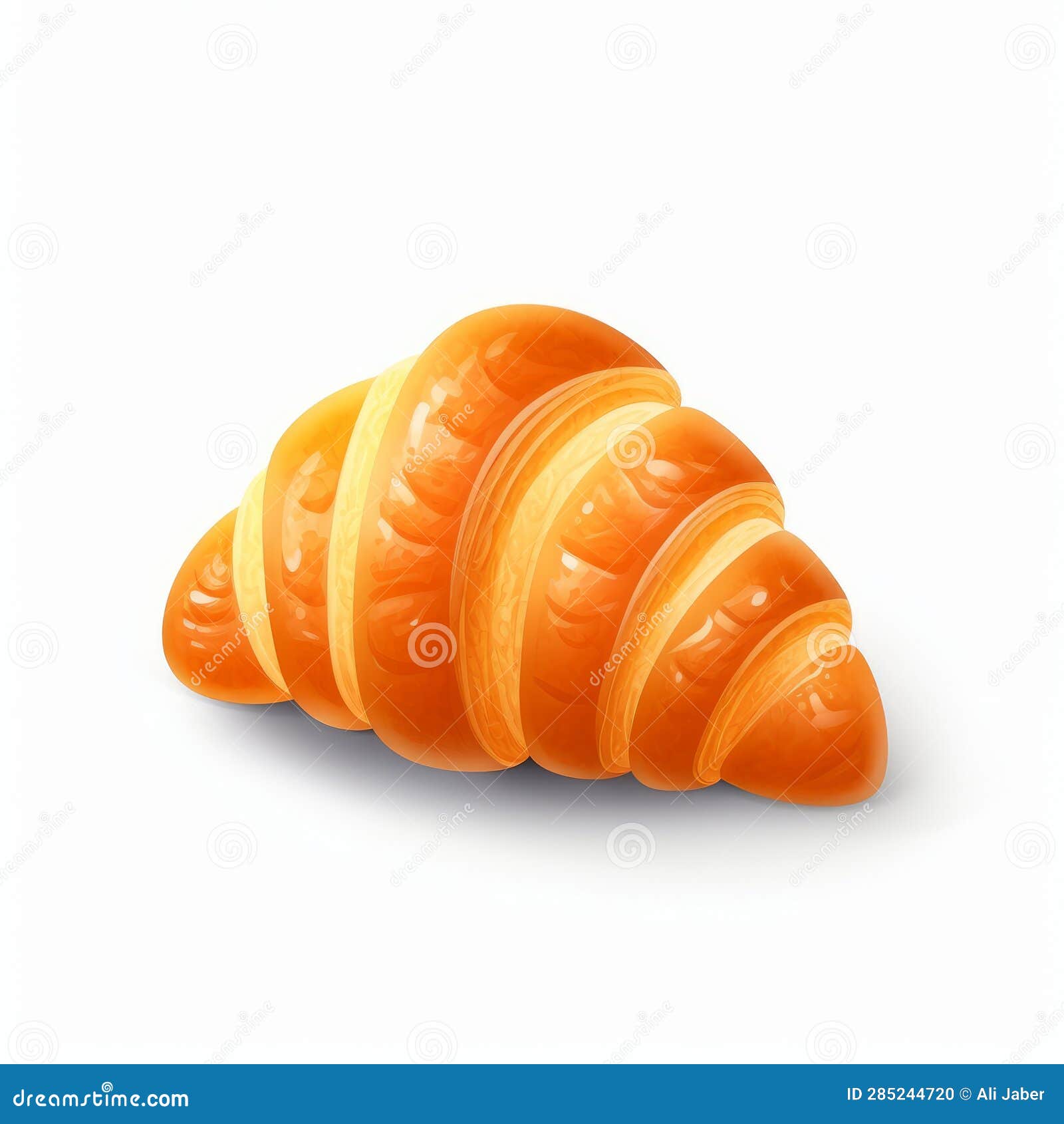Croissant Illustration on a White Background Stock Illustration ...