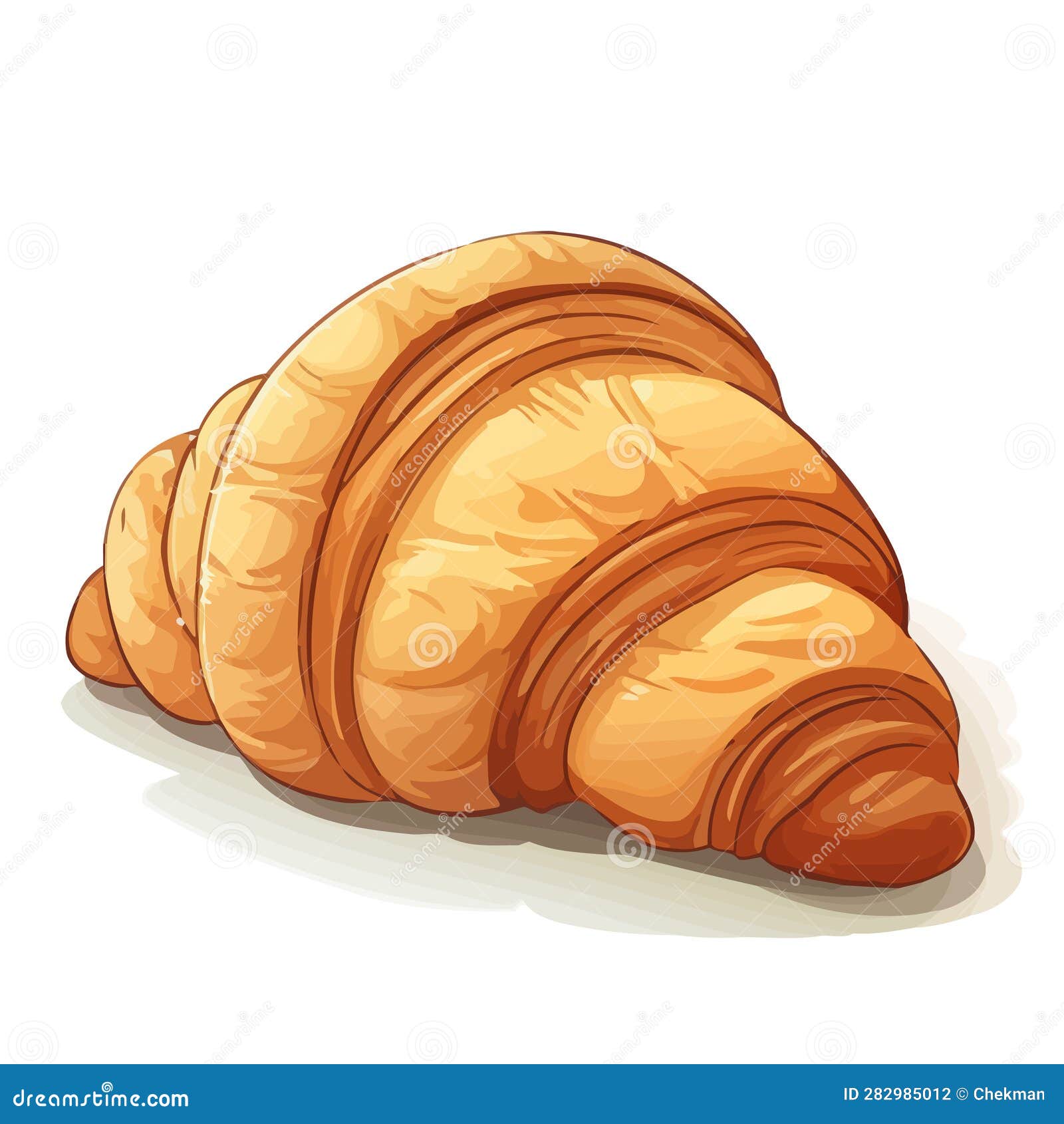 Croissant Image. Cute Image of an Isolated Croissant Stock Vector ...