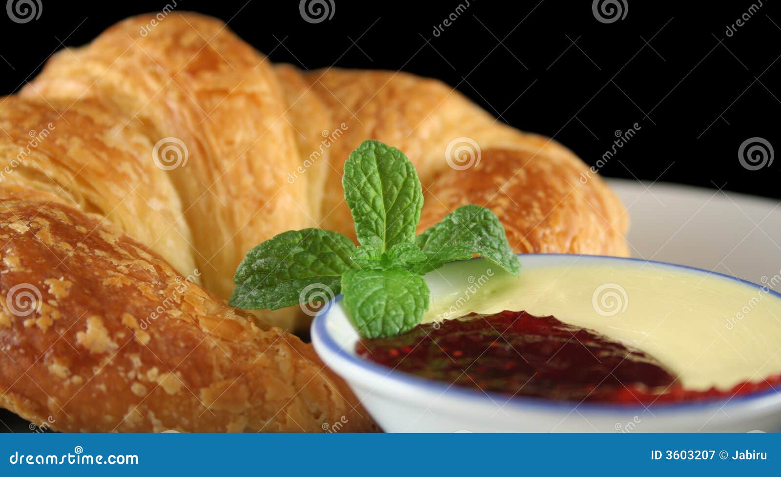 Croissant with Jam 4 stock image. Image of nutritious - 3603207