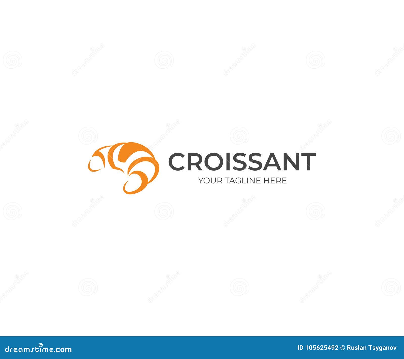 Croissant Logo Original Design, Retro Emblem For Bakery Shop, Cafe ...