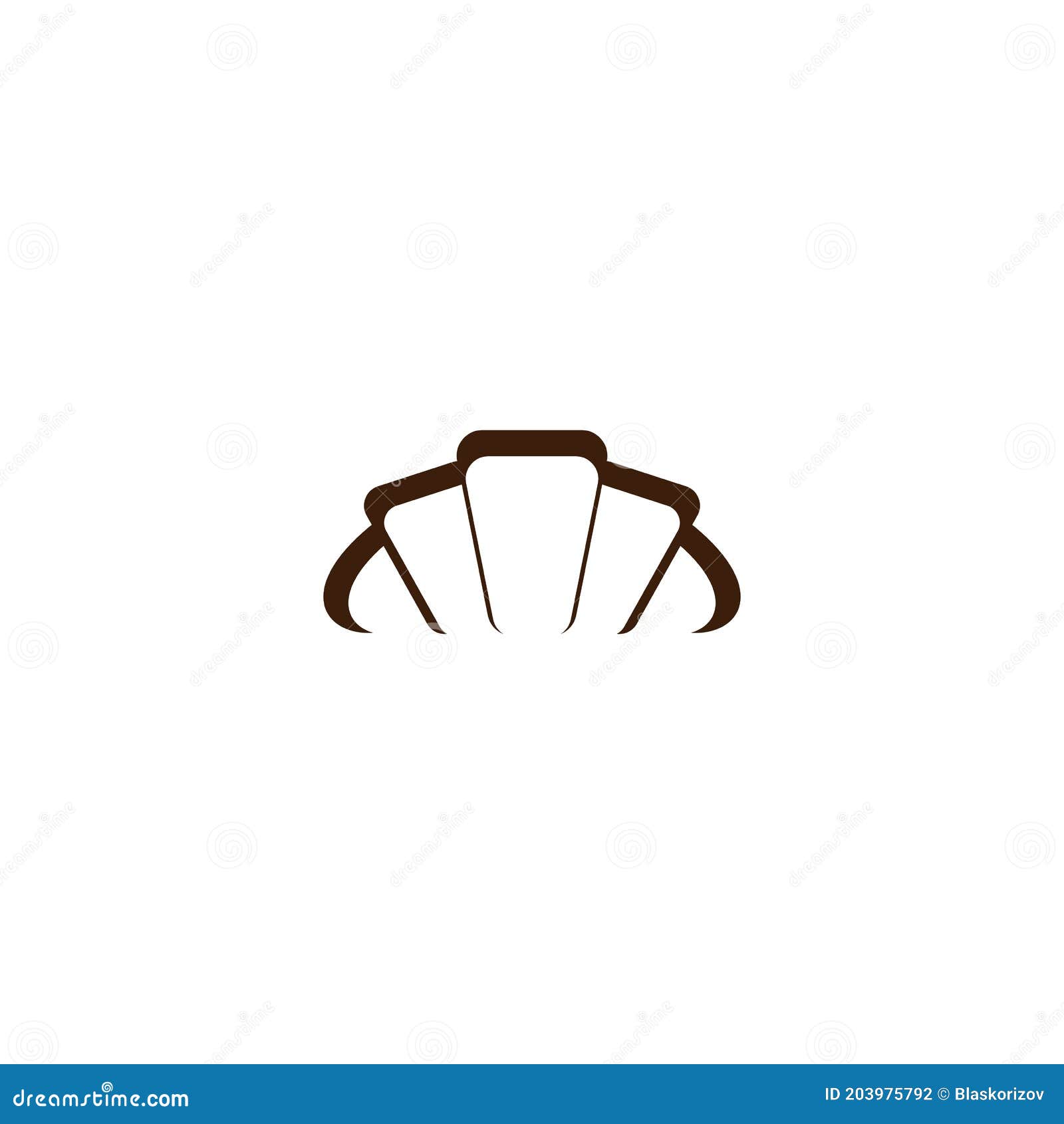Croissant Logo Vector Icon Symbol Element Stock Vector - Illustration ...