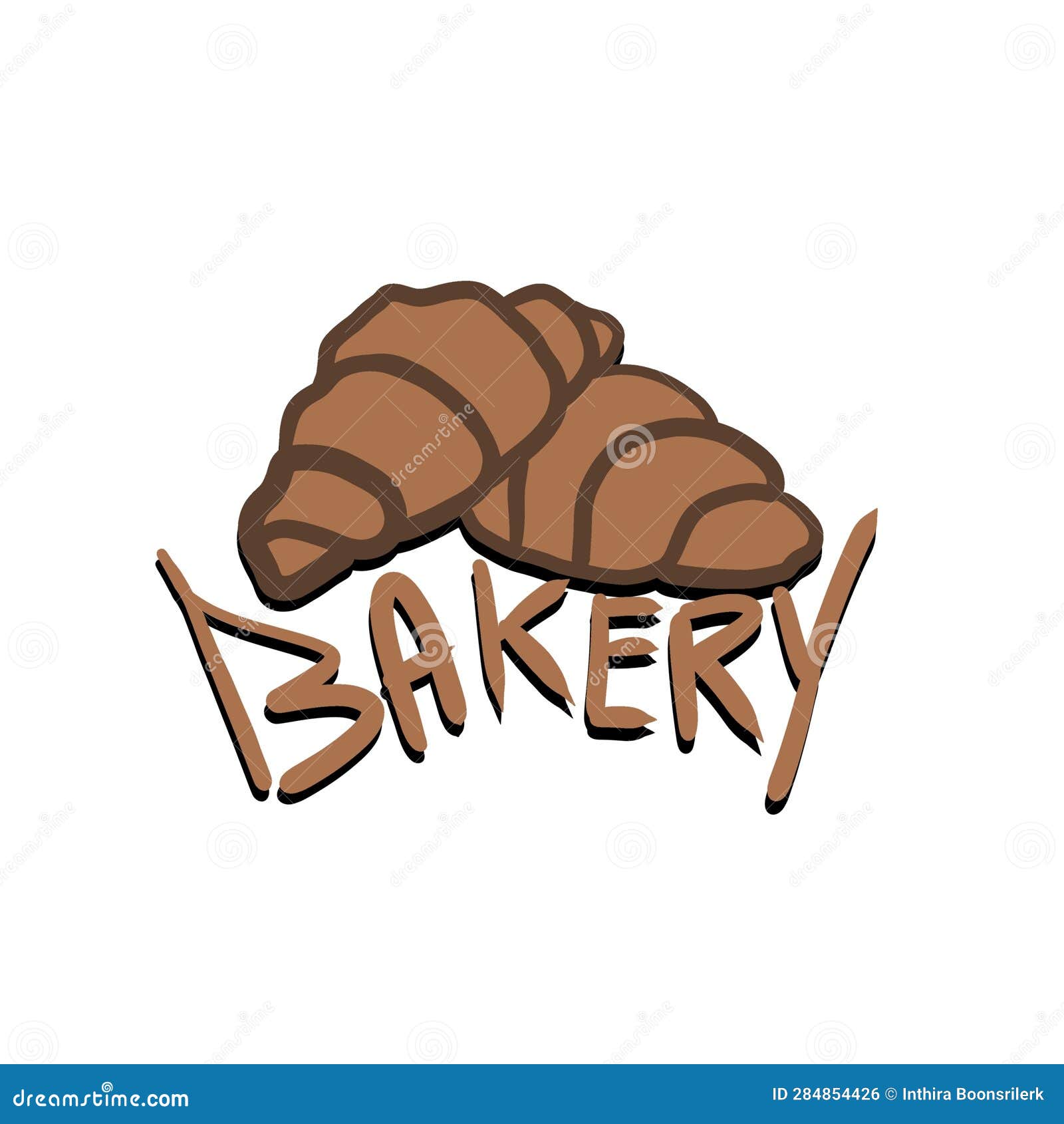 Croissant And Croissant Logo. Croissant Logo Generative AI Vector ...