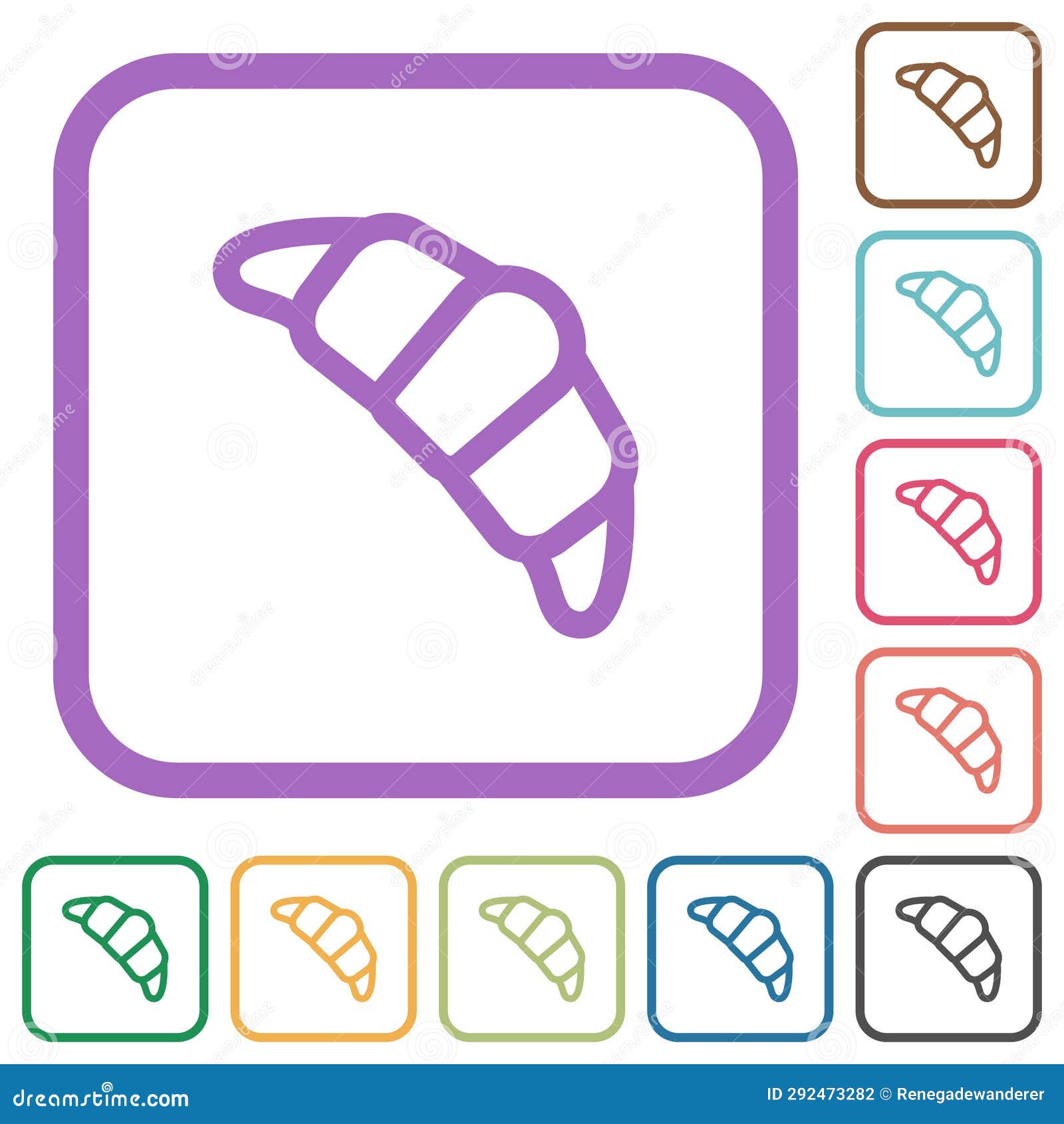 Croissant Outline Vector Stock Photo | CartoonDealer.com #107153502