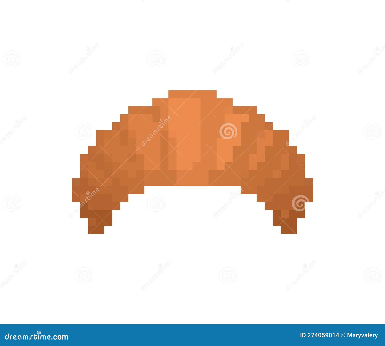 Croissant Pixel Art. 8 Bit Bagel Pixelated Vector Illustration Stock ...