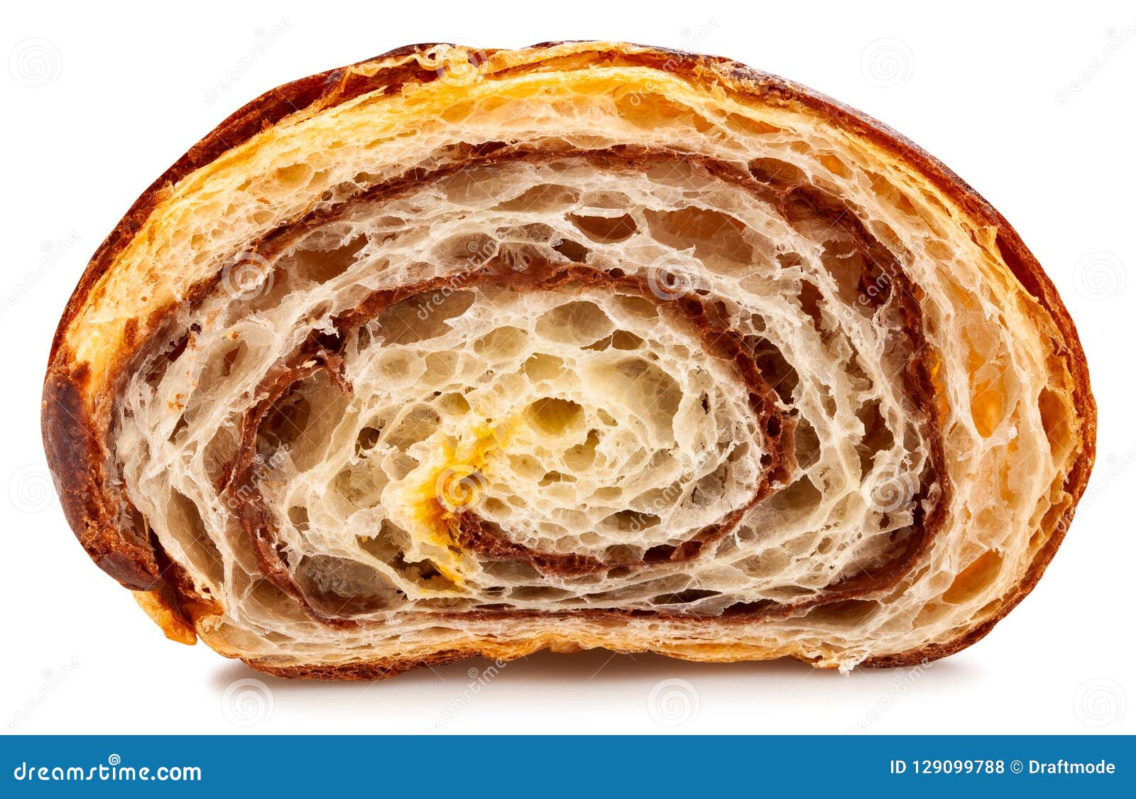 Croissant stock photo. Image of roll, chocolate, brown - 129099788
