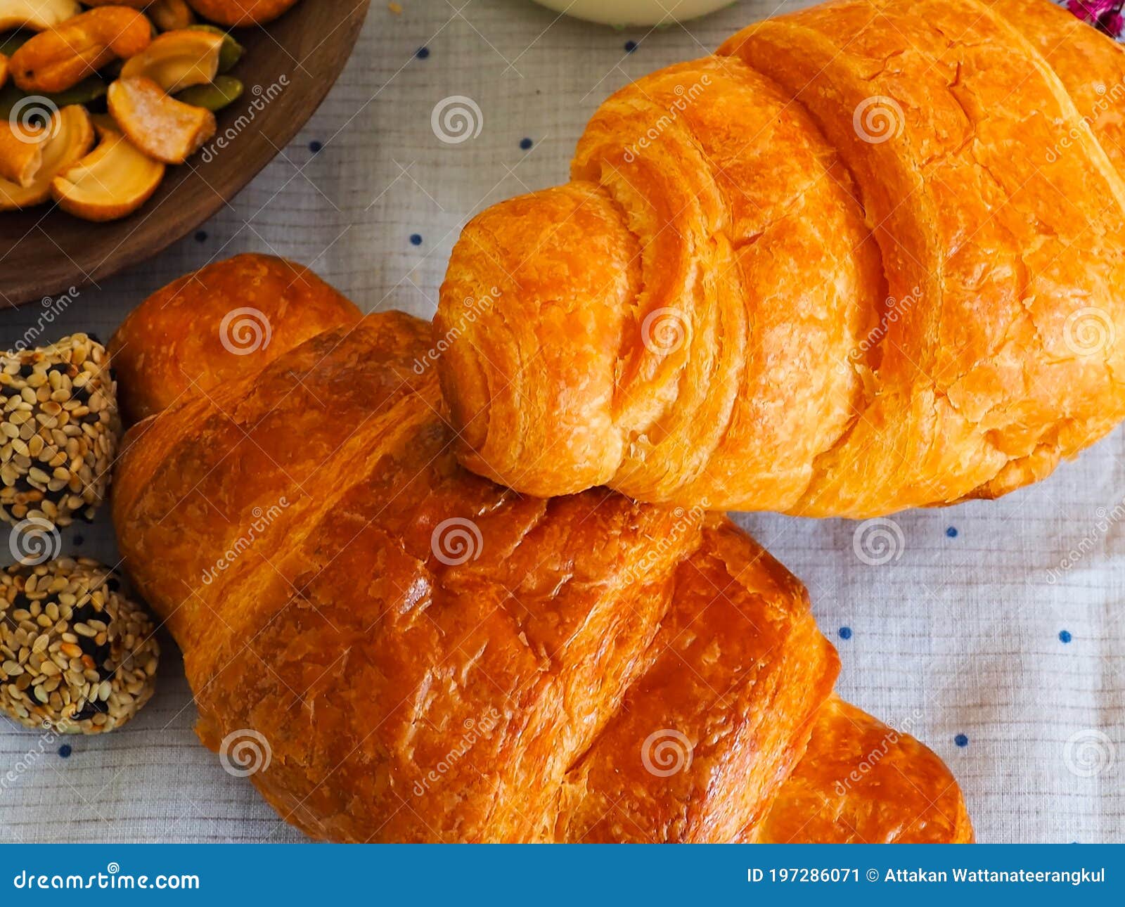 Croissant Snacks for Everyone Stock Image - Image of cuisine, croissant ...