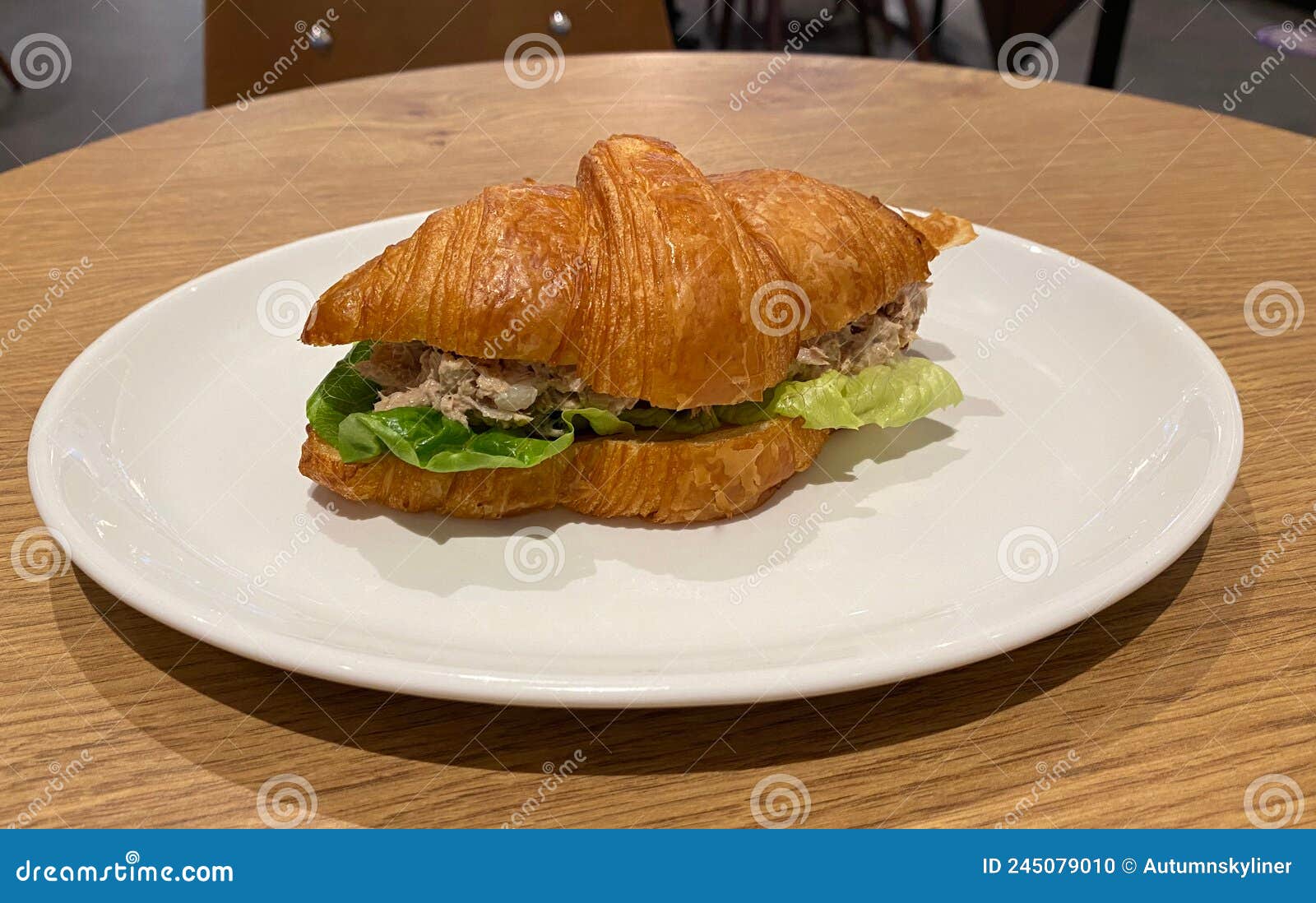 Tuna Croissant Sandwich stock photo. Image of delicious - 245079010