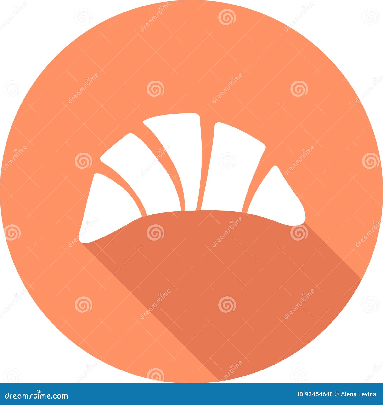 Croissant vector icon stock vector. Illustration of cool - 93454648