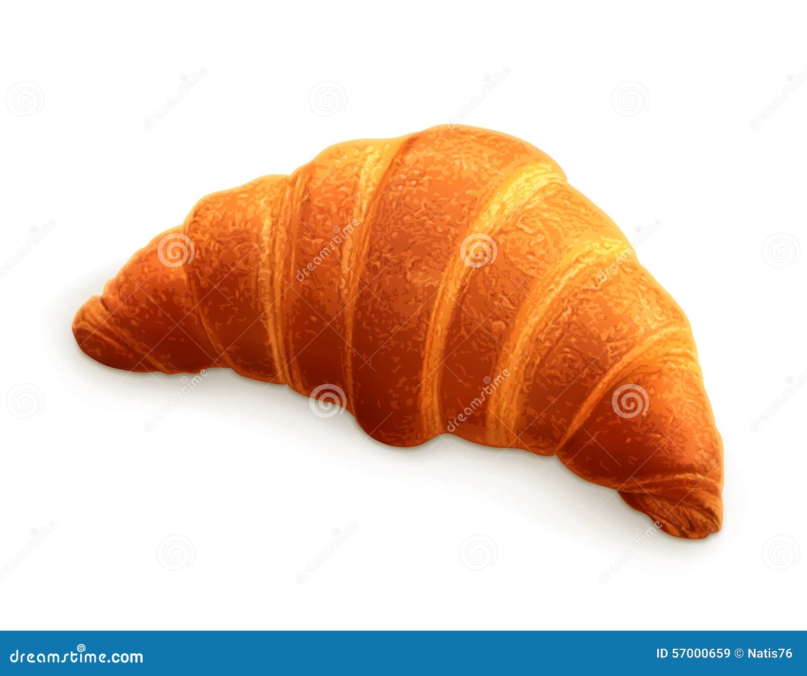 Croissant Vector Illustration Stock Vector - Illustration of fresh ...