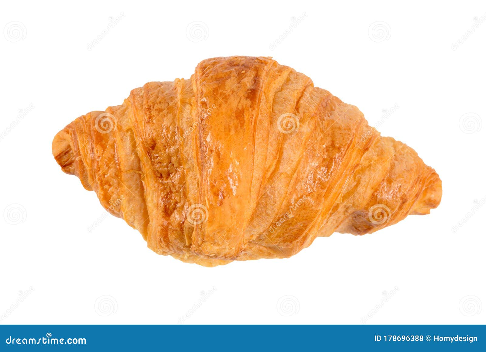 Croissant on White Background Stock Photo - Image of croissant ...
